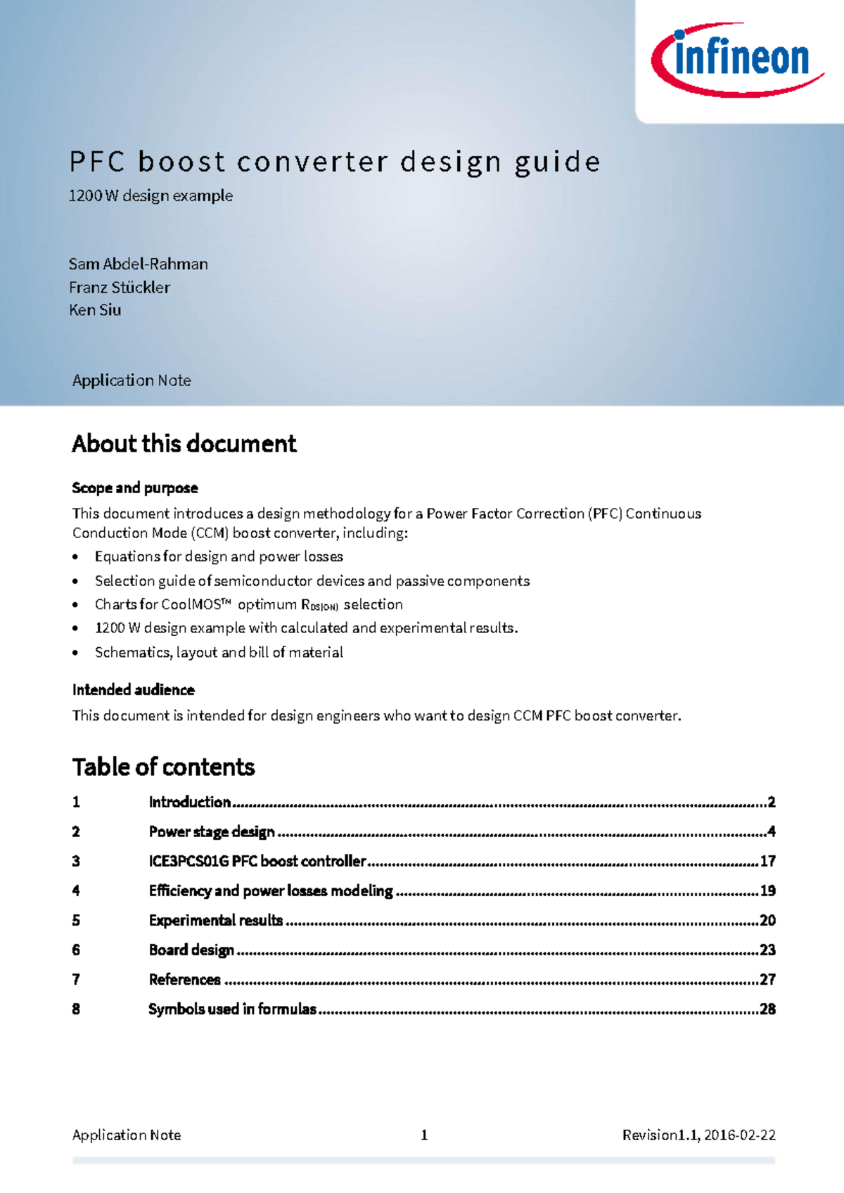 Infineon-Application Note Pfcccmboost Converter Design Guide-AN-v02 00-EN - About this document ...