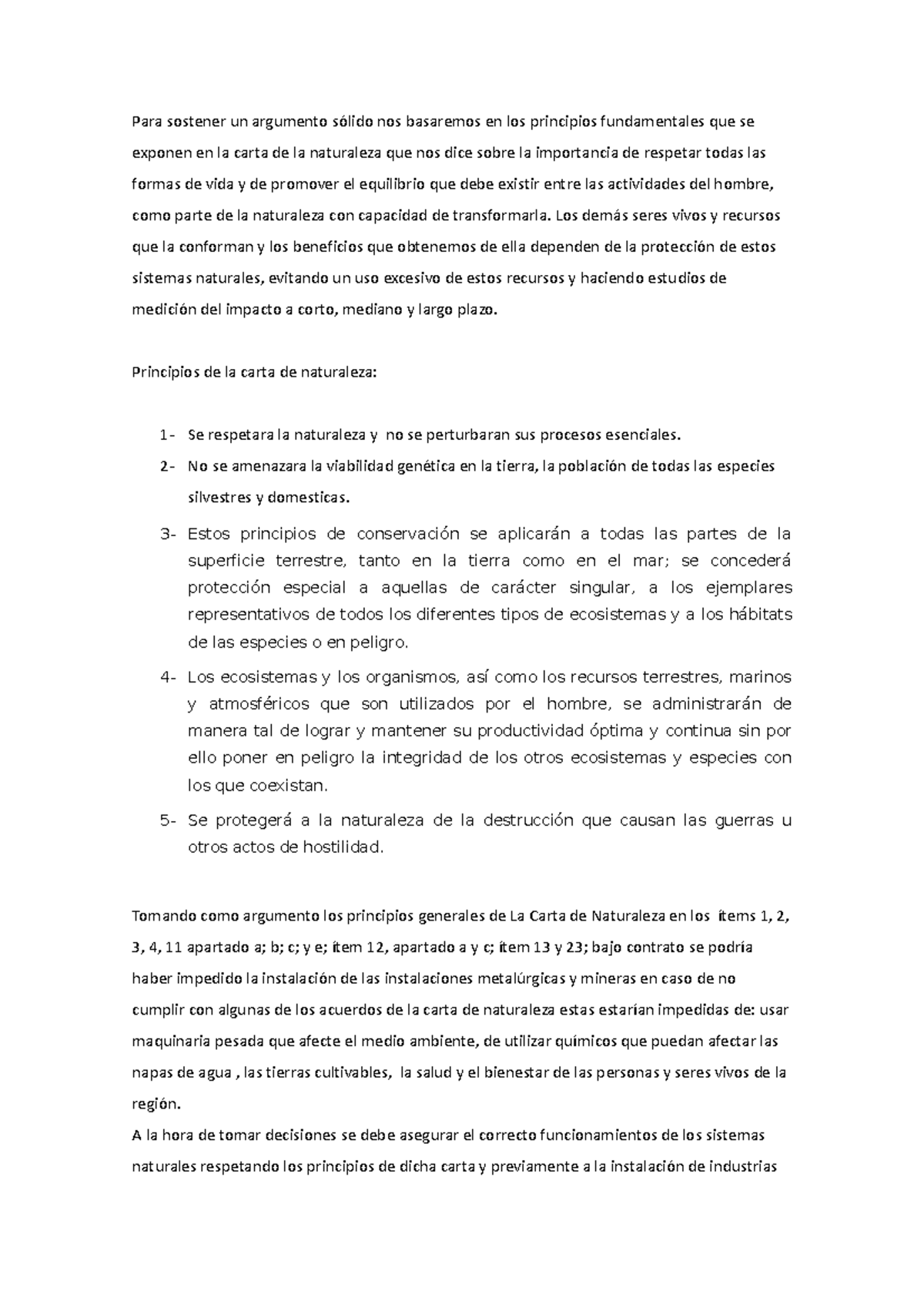 Tp 3 ambiental - Para sostener un argumento sólido nos basaremos en los ...
