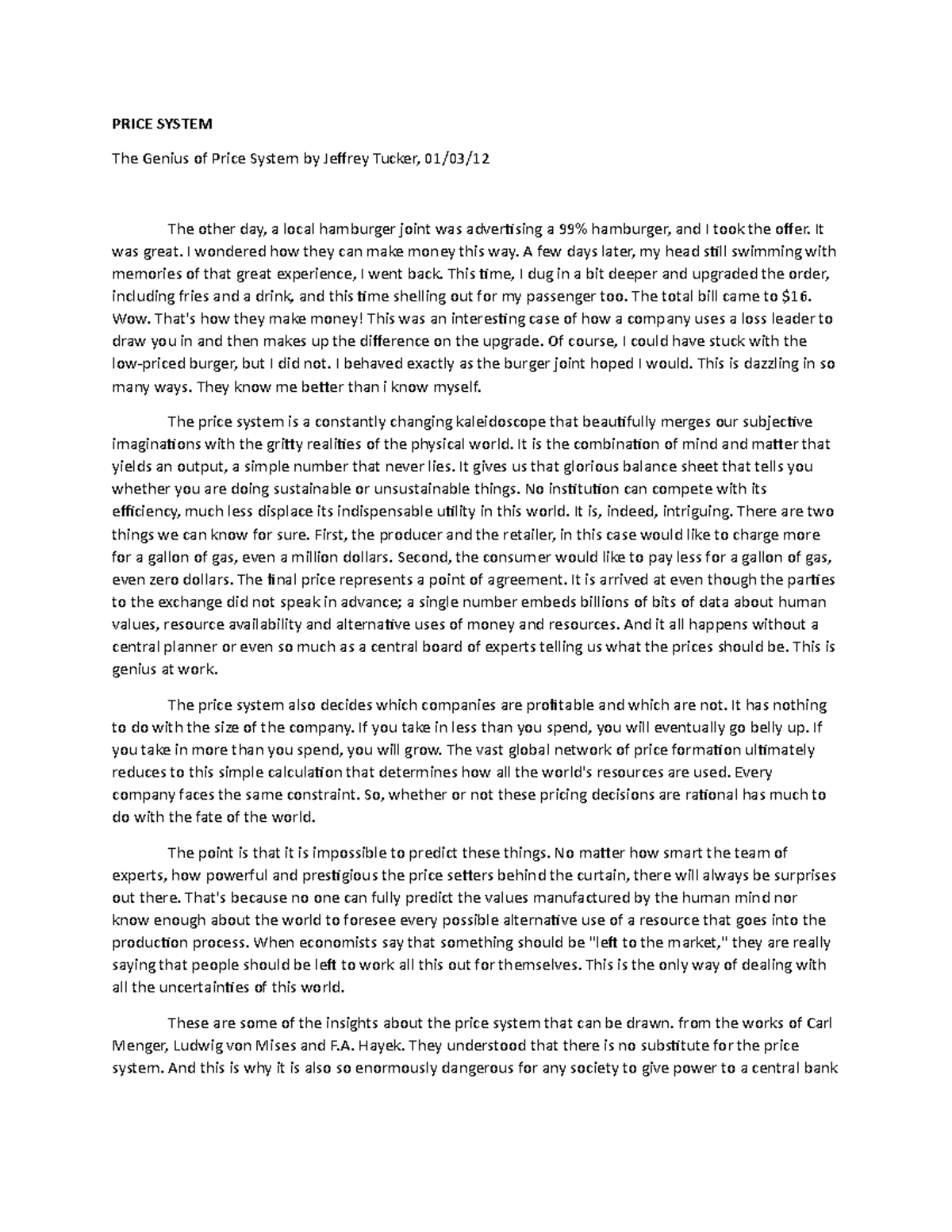 Price System PRICE SYSTEM The Genius Of Price System By Jeffrey price-system-price-system-the-genius-of-price-system-by-jeffrey