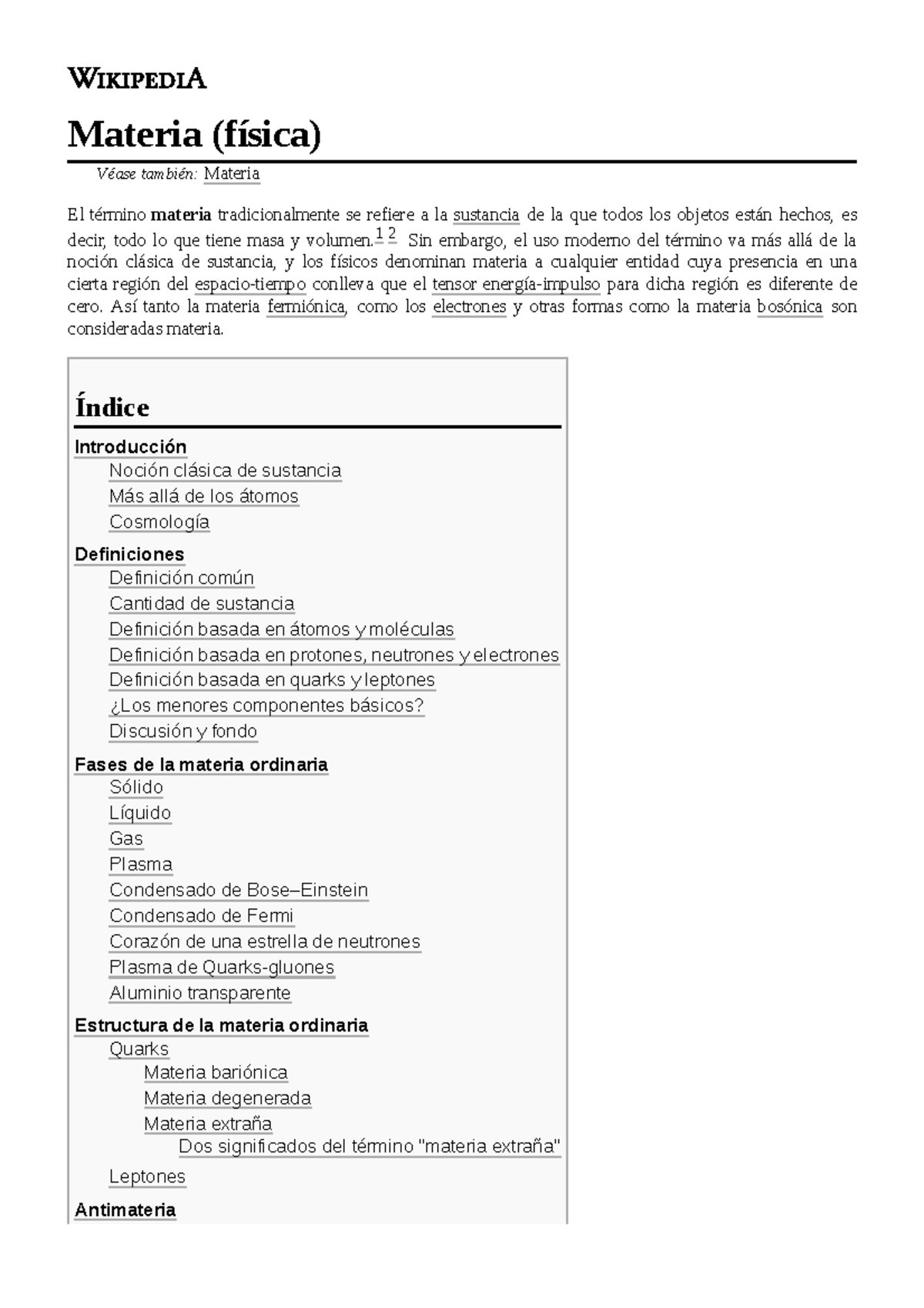 Materia, sus definiciones, fases, estructura y tipos (física) - Materia ...