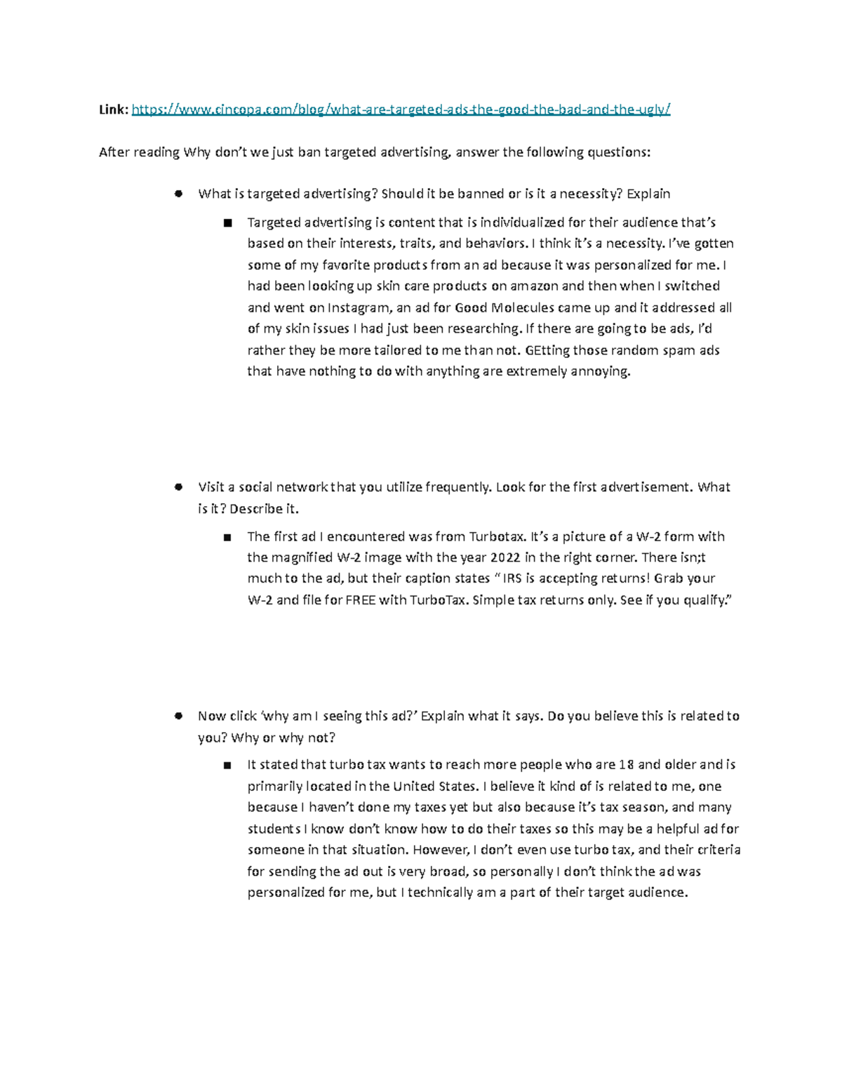 Friday Module - Week 12 - weekly assignment - Link: - Studocu