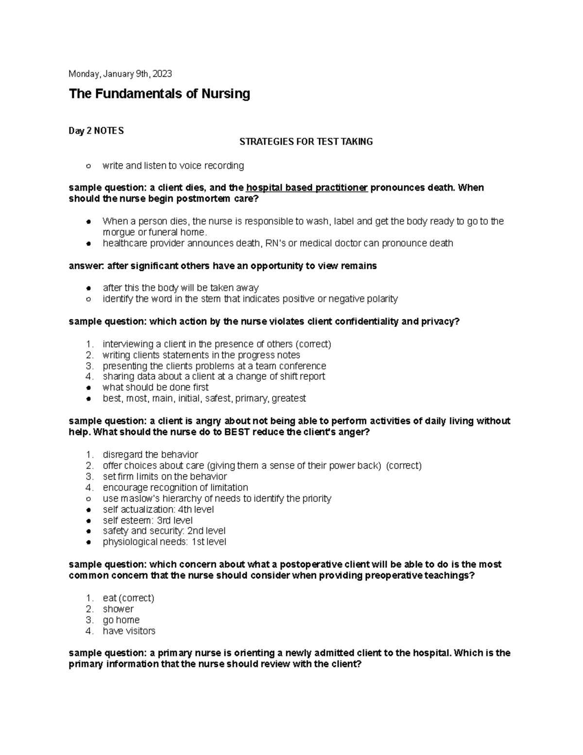 Fundamental Notes #11- Studocu - Monday, January 9th, 2023 The ...