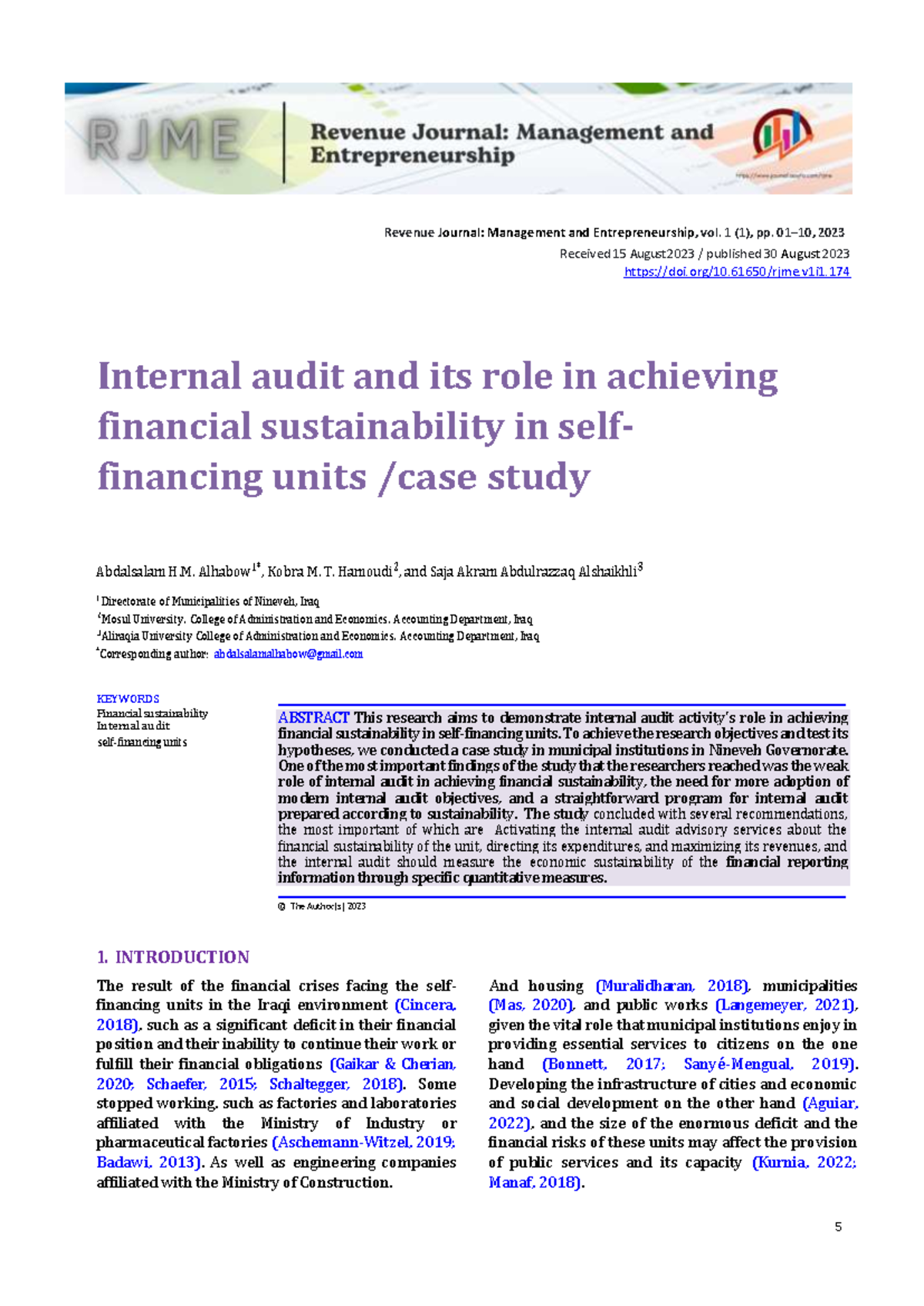 SSRN-id4757188 - Summary business .communication - 5 Revenue Journal ...