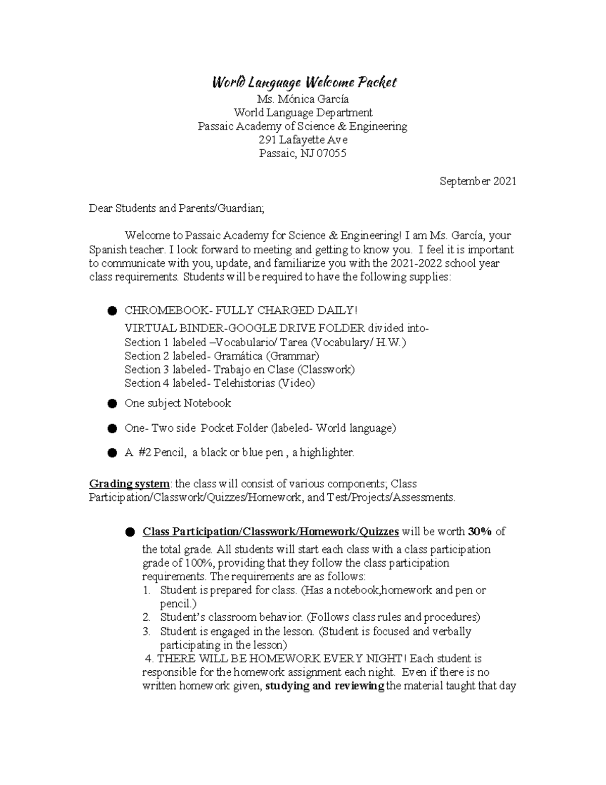 Copy of 2021-2022-English Version Welcome Package - World Language ...