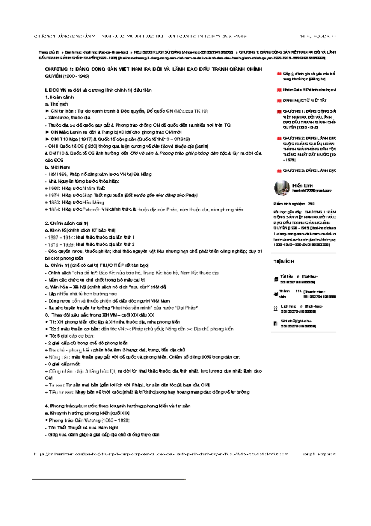 Tom tat chuong 1 lich su dang cong san viet nam dai hoc kinh te quoc d 80201 - Trang ch ủ ...