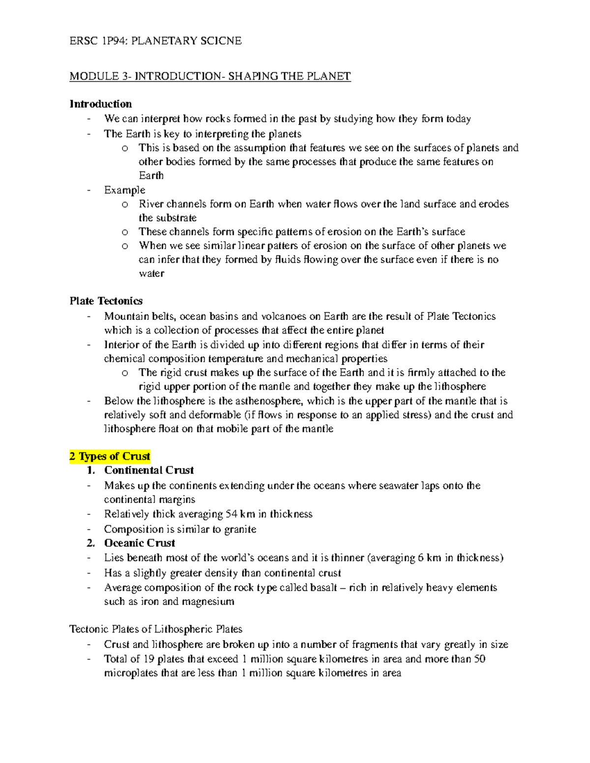 Module 3- Introduction- Shaping THE Planet - MODULE 3- INTRODUCTION ...