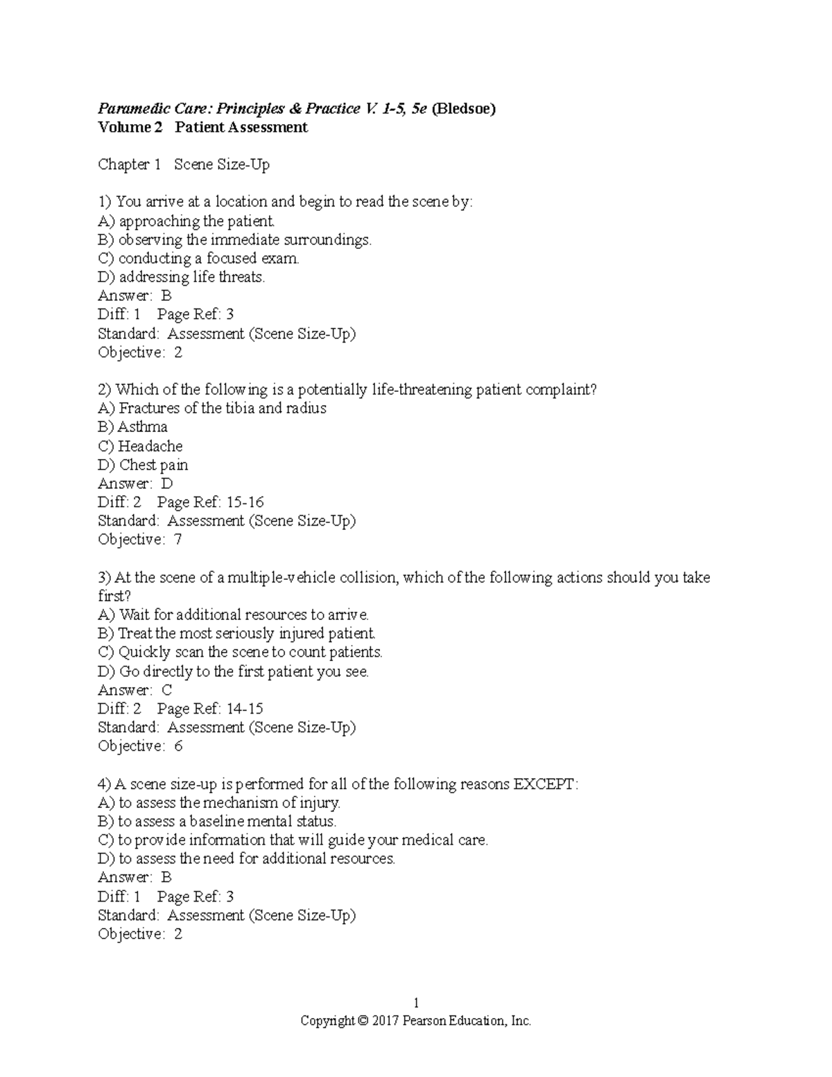 Paramedic Care Principles and Practice 5th Edition Volume 2 ALL ...