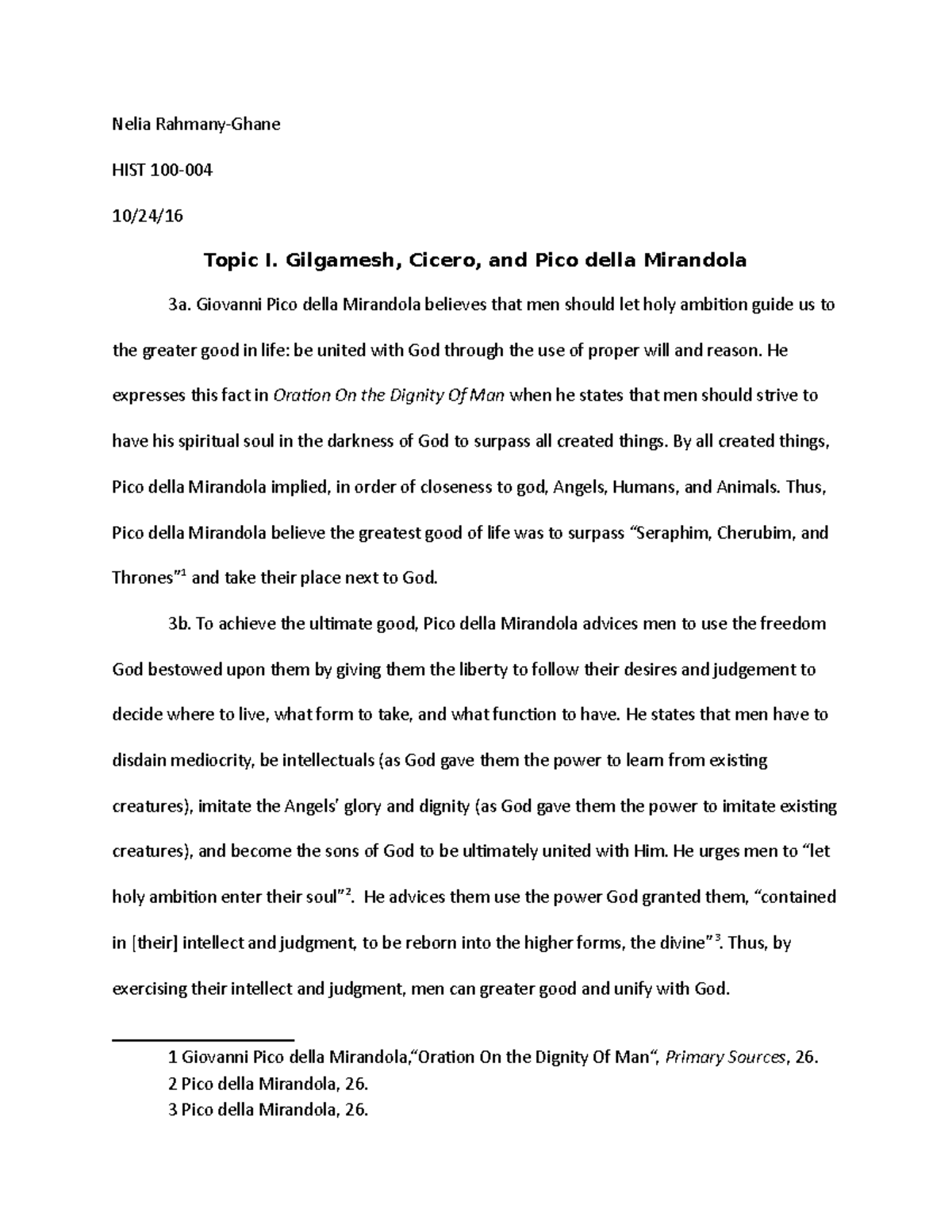 Mid Term Draft, Nelia Rahmany - Nelia Rahmany-Ghane HIST 100-004 10/24 ...