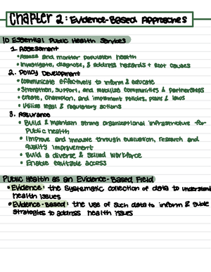 PUBH 230 CH 10 notes - Public Health Chapter 10 review before quiz - 1 ...