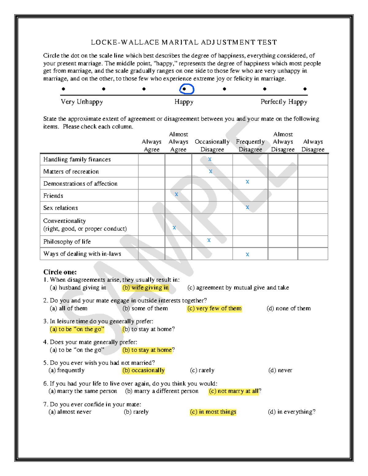 Candace Monreau Locke Wallace Assessment - LOCKE-W ALLACE MARITAL AD J ...