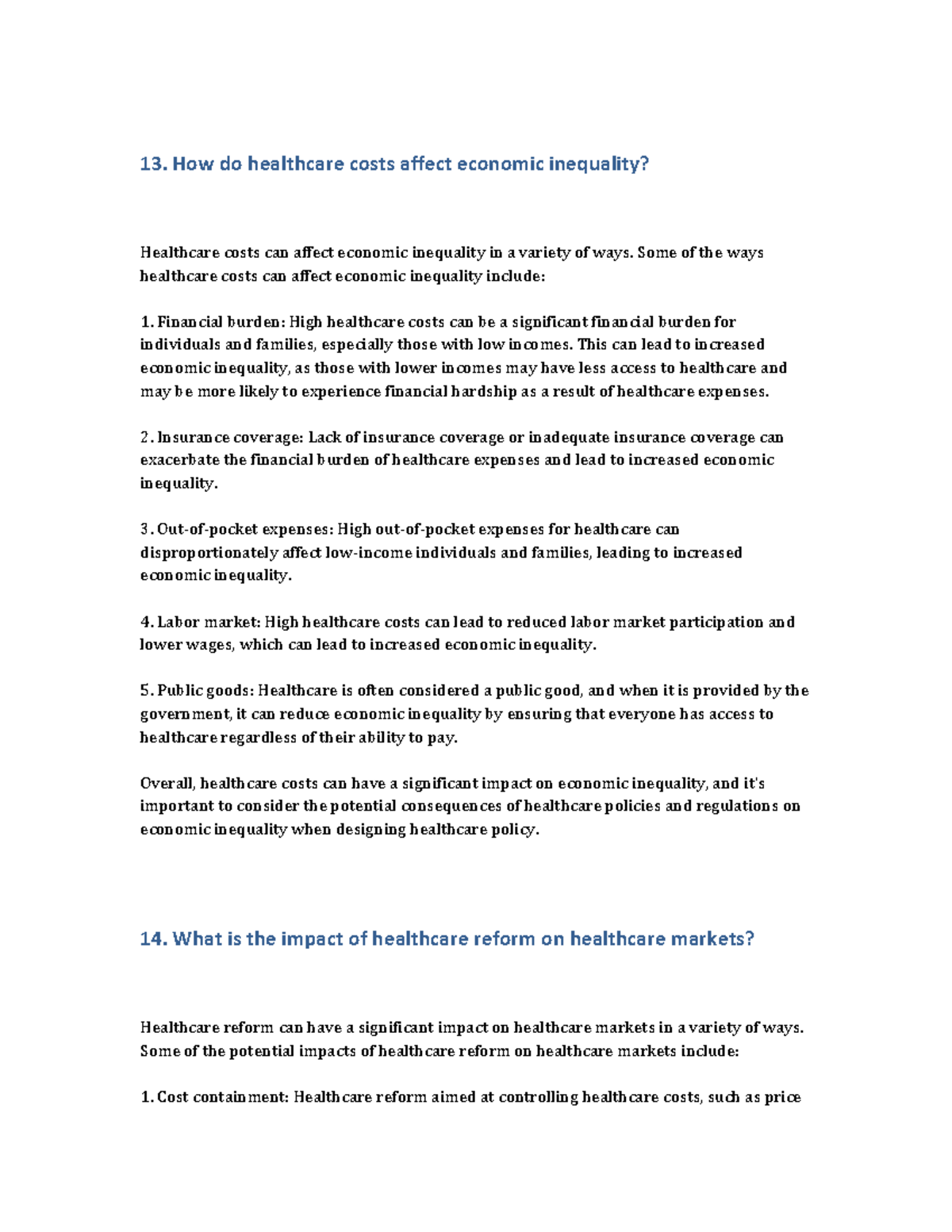 Health Economics 3 - 13. How do healthcare costs affect economic ...