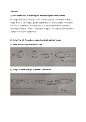 Chapter 1 - Valence Bond Theory - Chapter 1: Valence Bond Theory ...