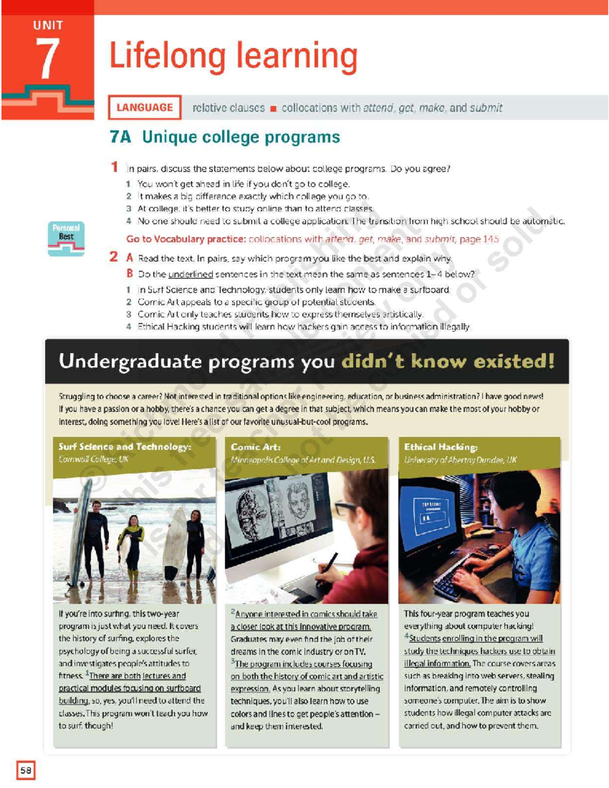 Personal Best U7 U8 Review Practice 78 - Tiếng anh cơ bản - Studocu