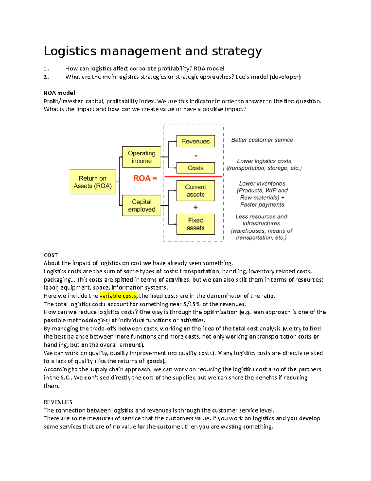 2 - Logistics management and strategy - Logistics management and ...