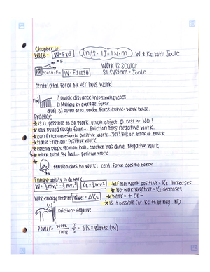 Physics Ch 5 Notes And Practice - PHYSICS 111 - Studocu