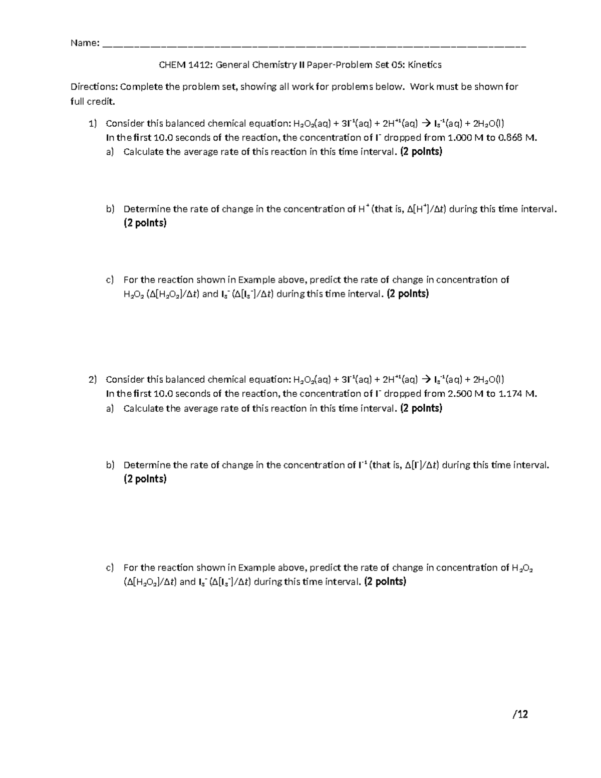 1412PS05.Kinetics - ... - Name: - Studocu