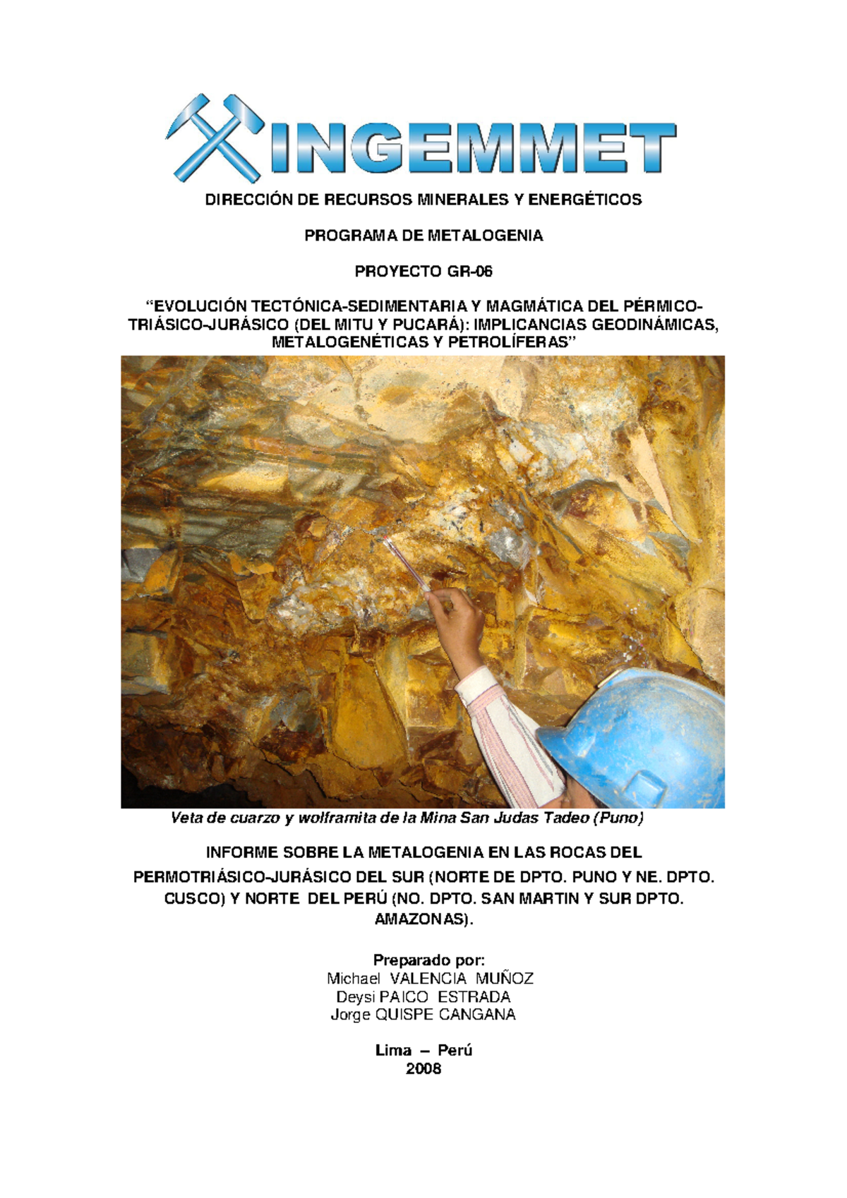 A6471-Metalogenia rocas Permotriásico-Jurásico-GR06 - P DIRECCIÓN DE ...