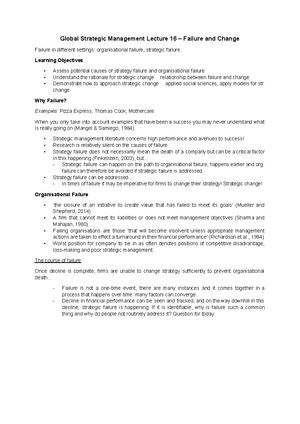 Lecture 1 - Introduction to Global Strategic Management - Global ...
