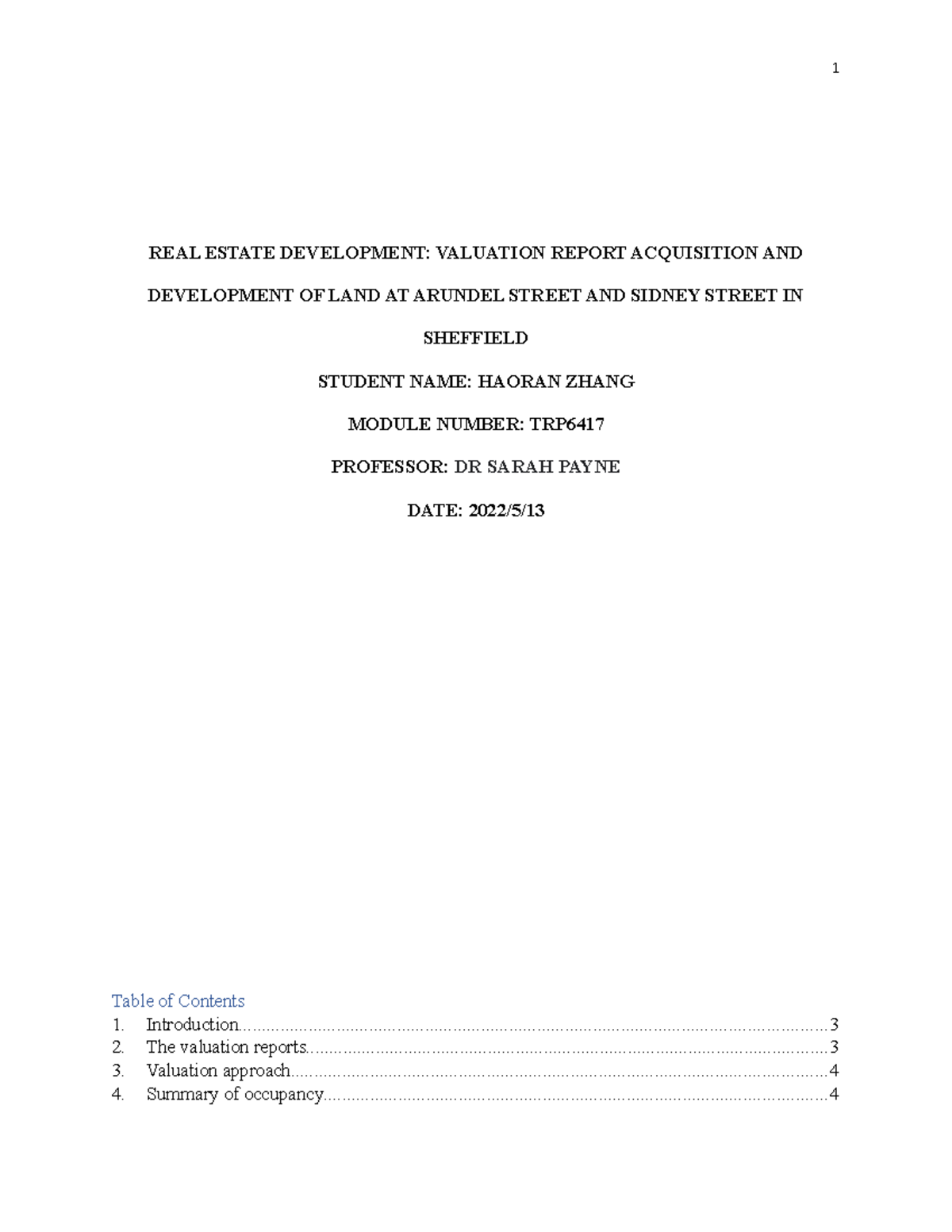 Sydney Valuation - work - REAL ESTATE DEVELOPMENT: VALUATION REPORT ...