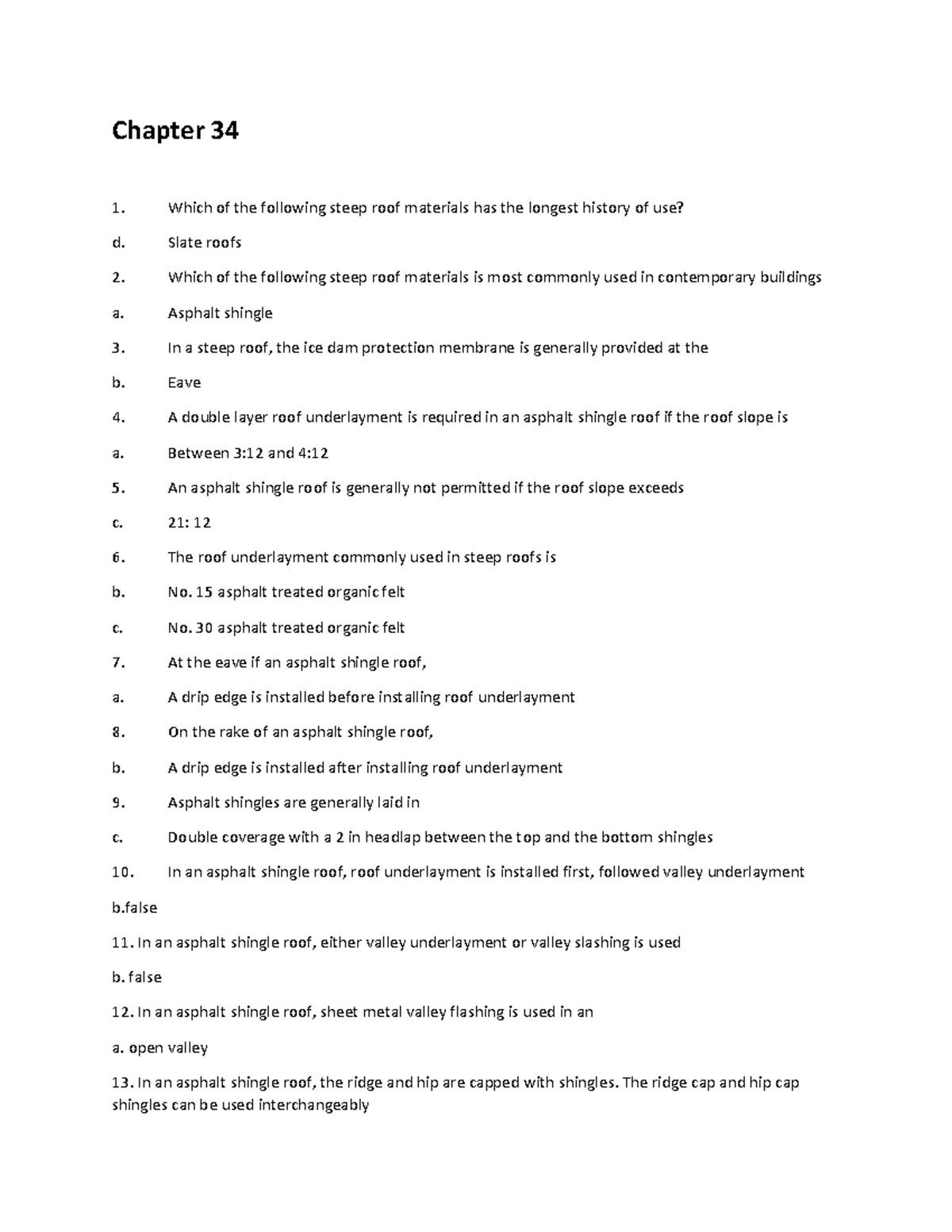 Cons 2350 Chapter 34 Practice Quiz - Chapter 34 Which of the following ...