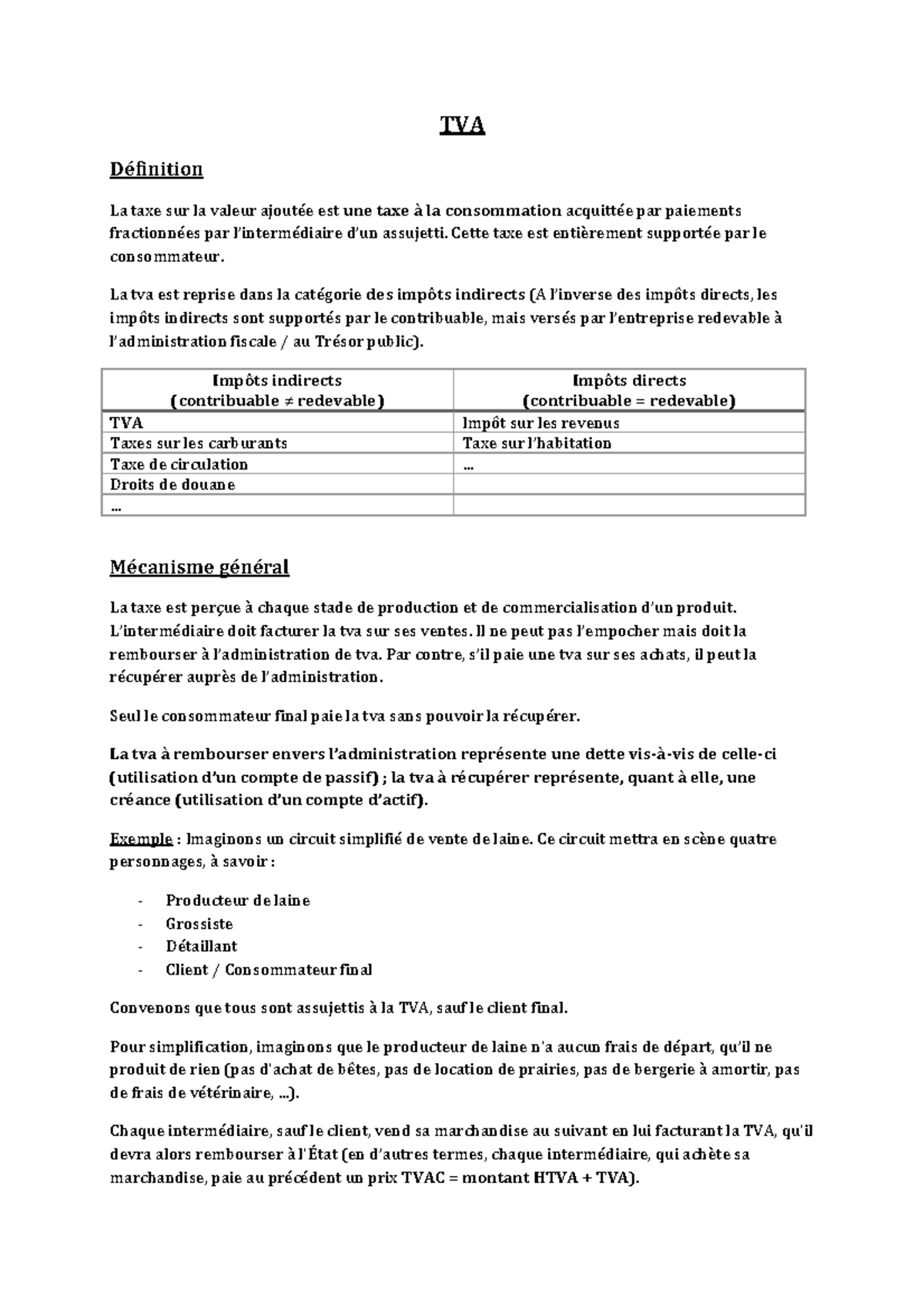 7P Segec GTPE La TVA - tres complet - TVA Définition La taxe sur la ...