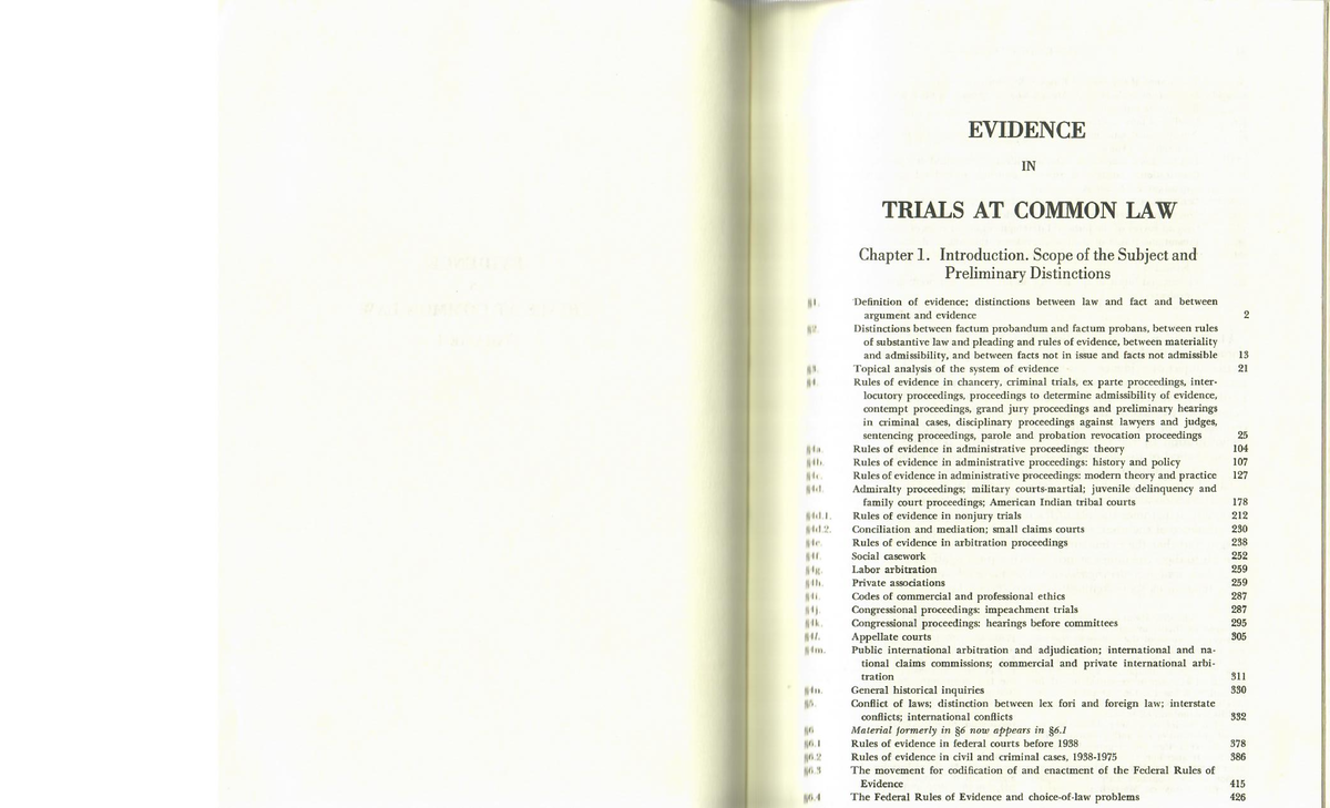 Evidence intro - Wigmore - From EDM - Law - Studocu
