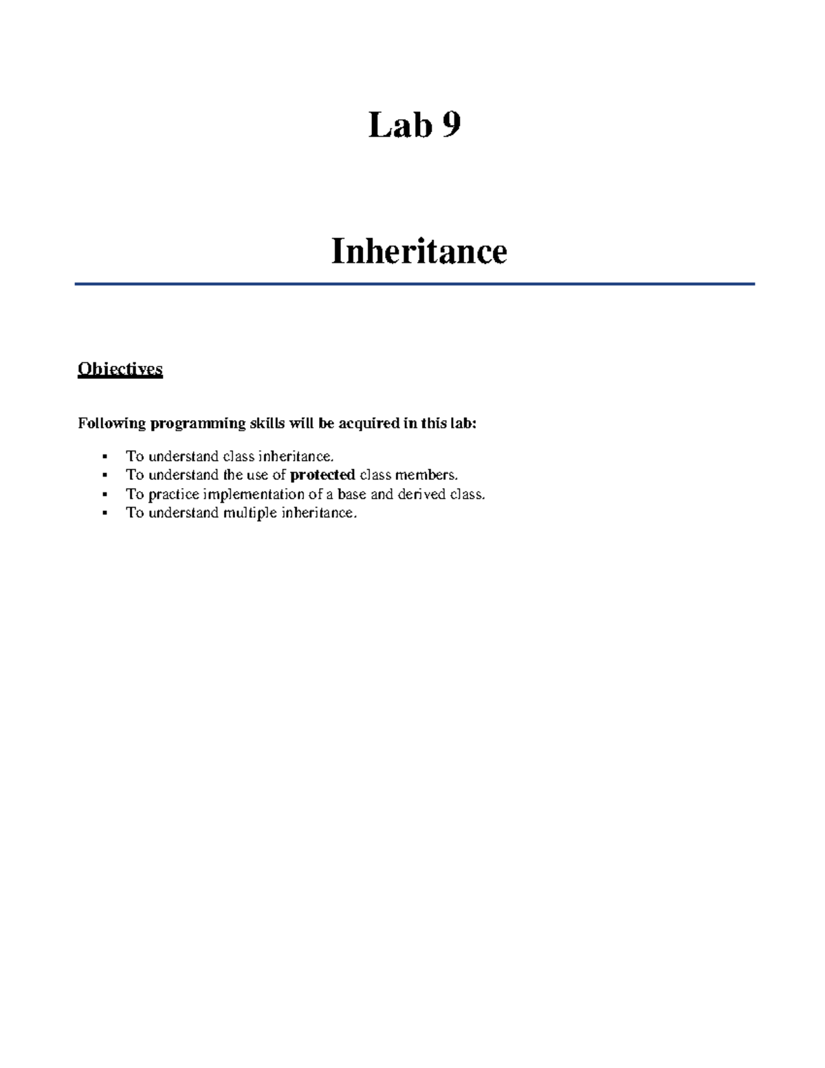 Lab-10-03052024-045202 pm - Lab 9 Inheritance Objectives Following ...