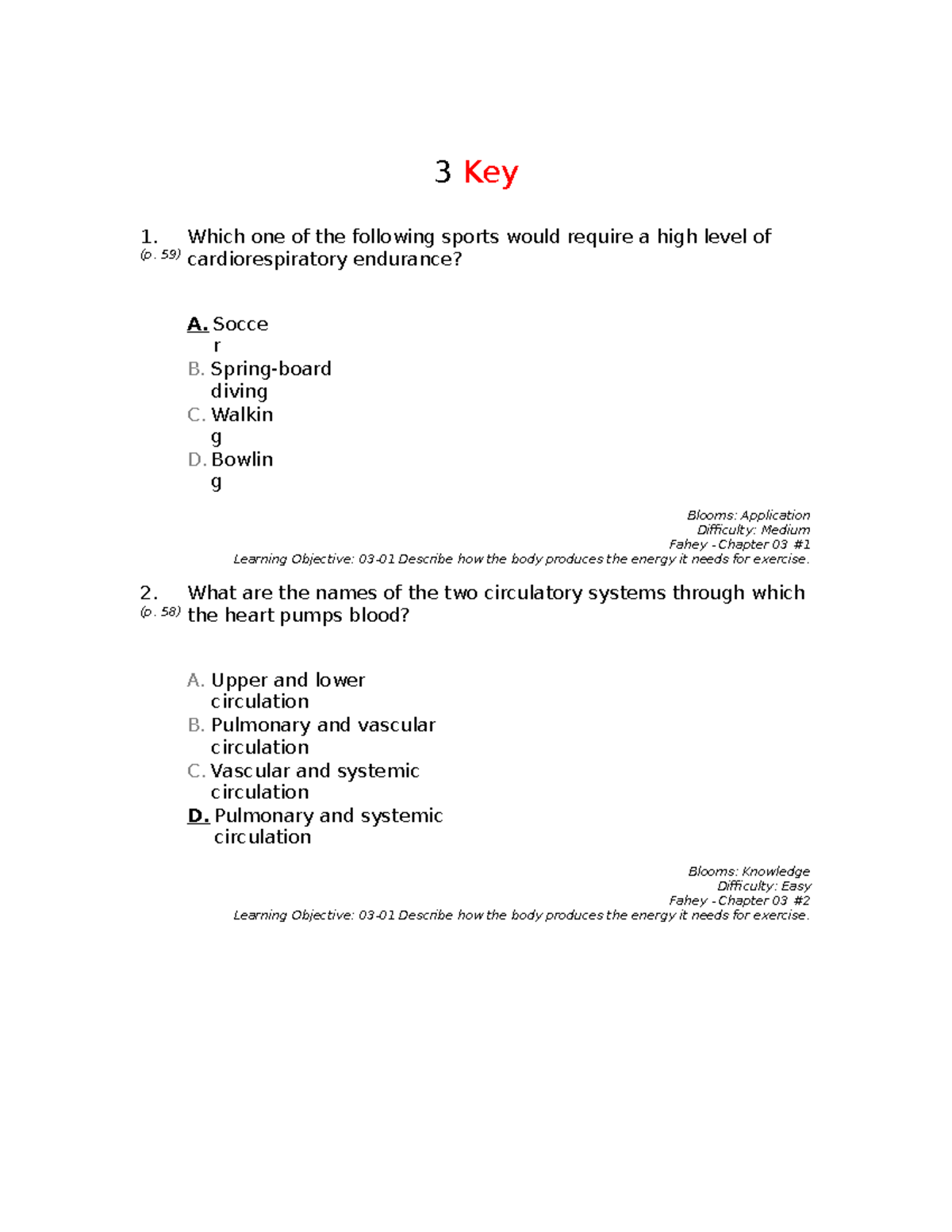 Chp3 Solutions - 3 Key 1. (p. 59) Which one of the following sports ...