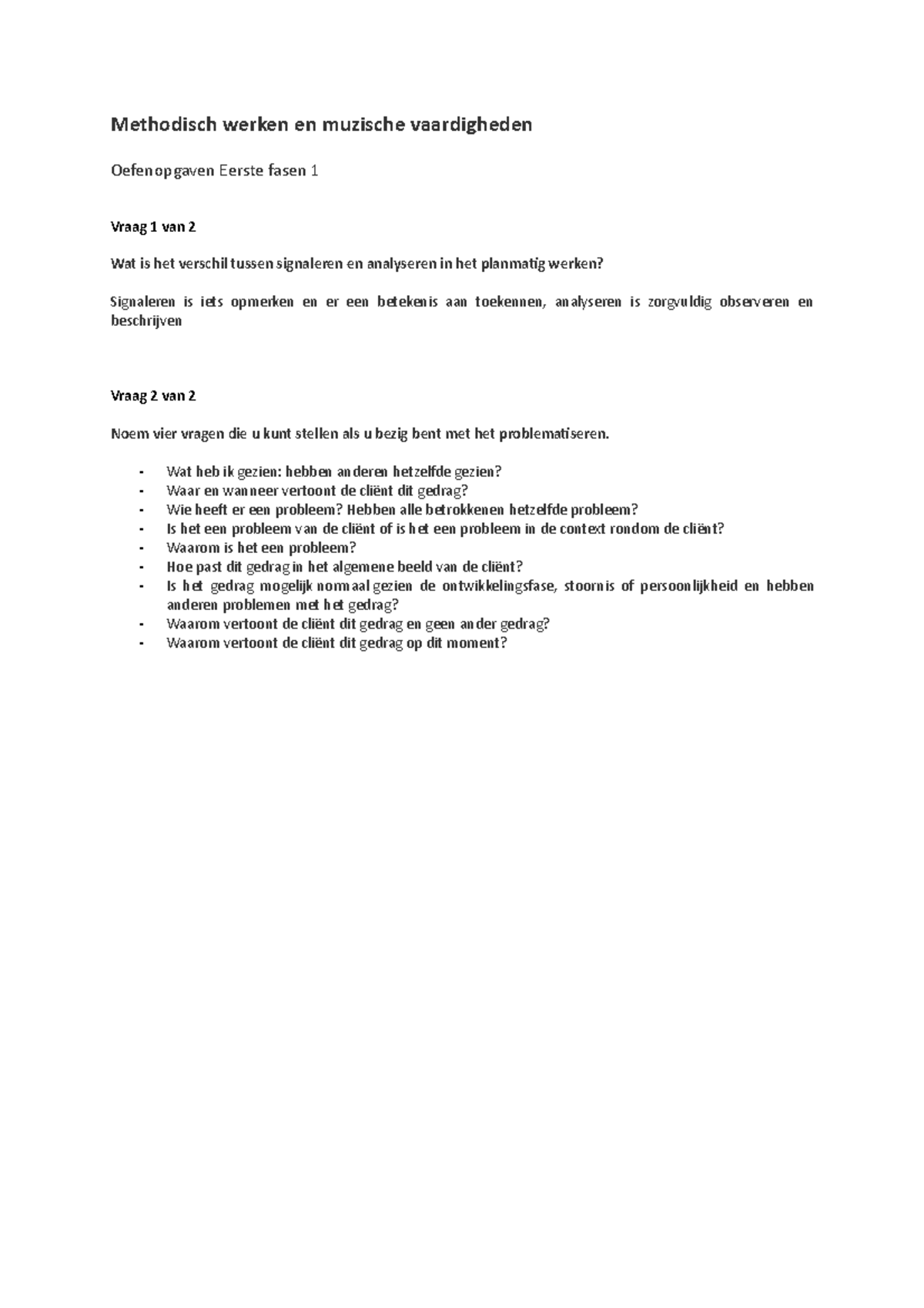 Methodisch werken en muzische vaardigheden - Eerste fasen 1 ...