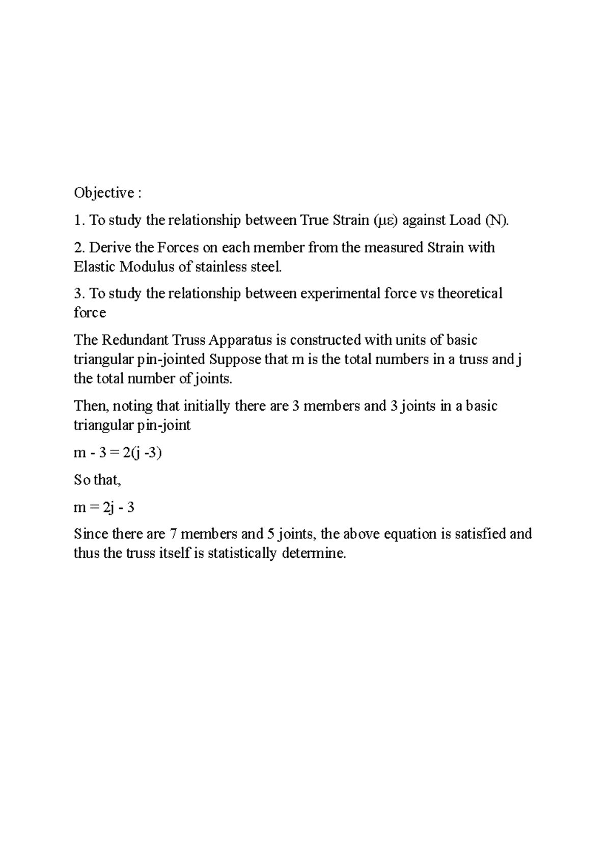 Experiment C2 Lab report - Objective : To study the relationship ...