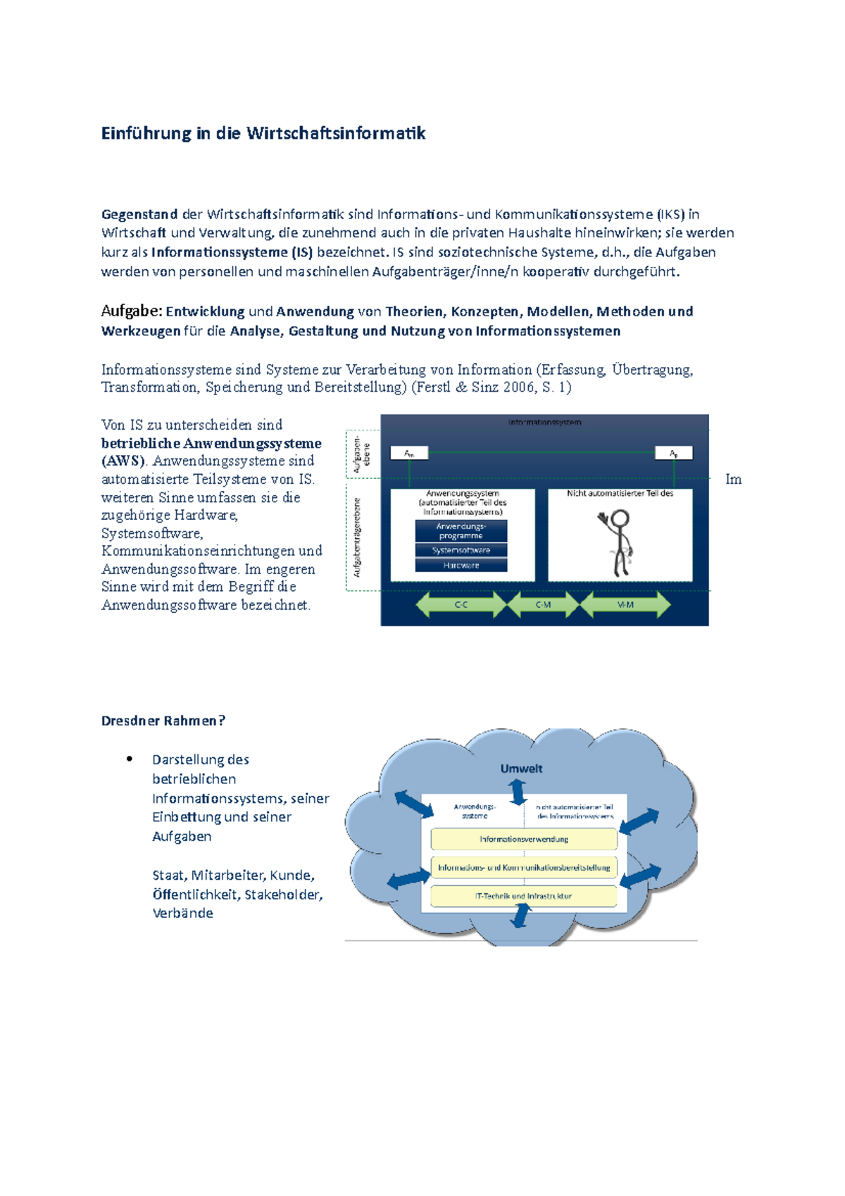 Einführung in die Wirtschaftsinformatik - Einführung in die ...