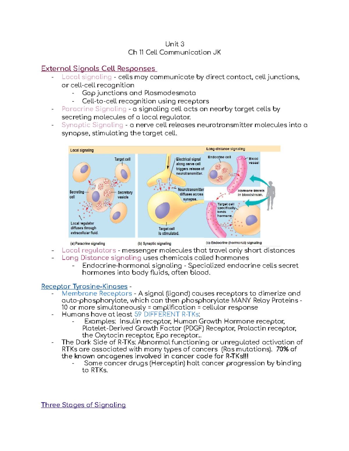 BIOL-K101 Unit 3 - Study Guide For Unit 3 - Unit 3 Ch 11 Cell ...