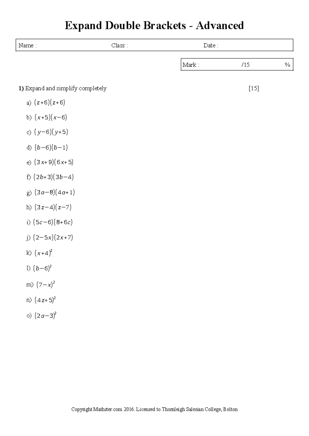 Expand Double Brackets - Advanced - 1 - Expand Double Brackets ...