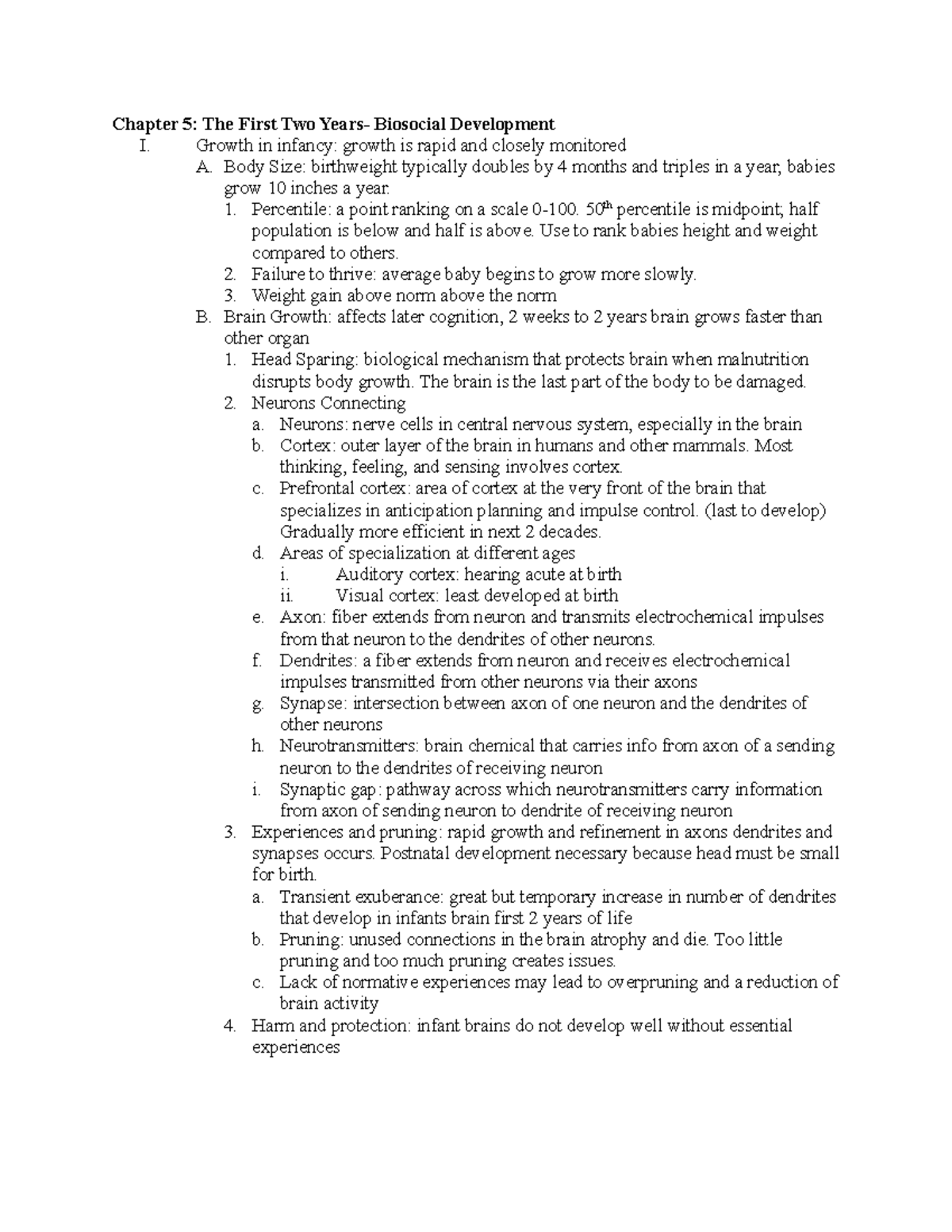 Chapter 5 - Developmental Psychology - Chapter 5: The First Two Years ...