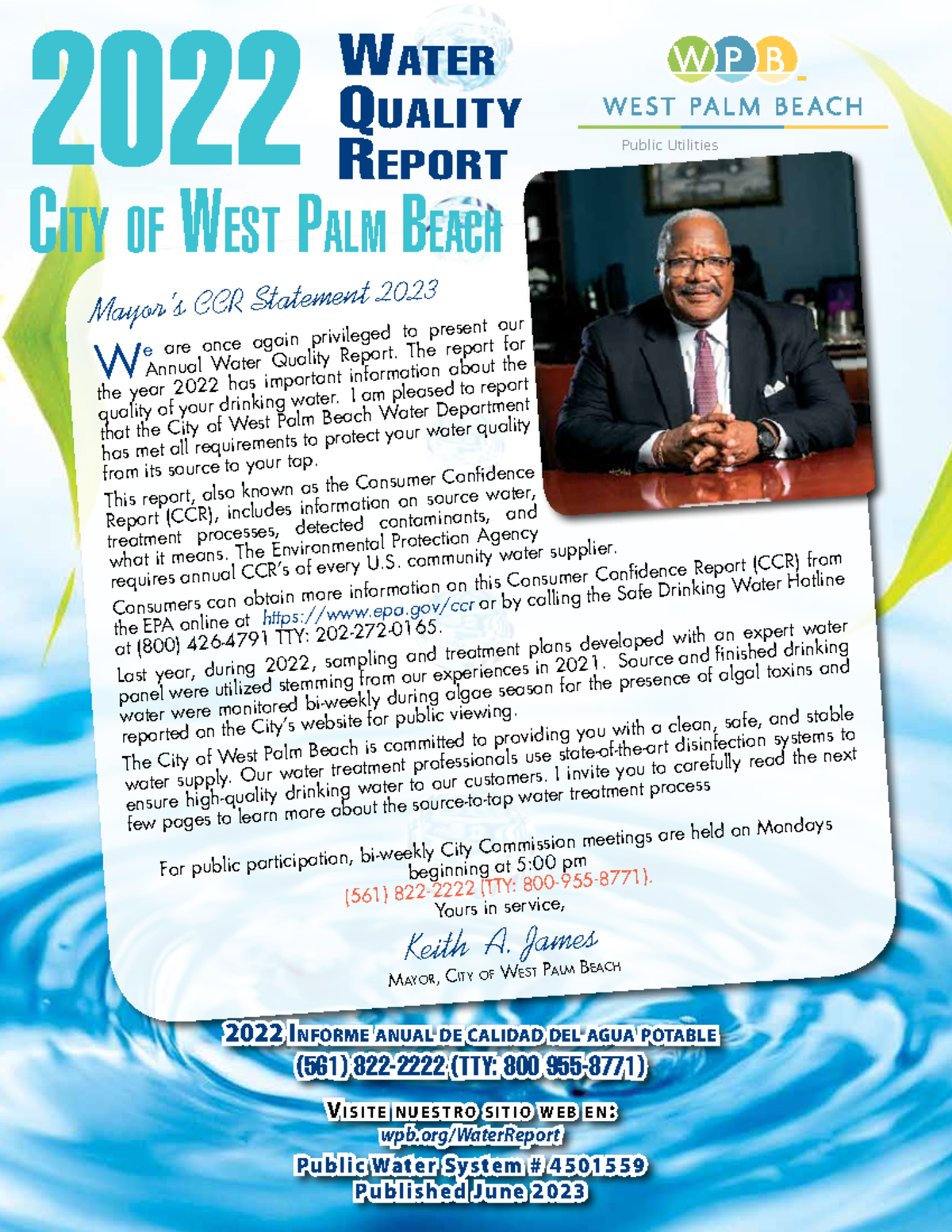 2022 Water Report B remed - Mayor’s CCR Statement 2023 from its source ...