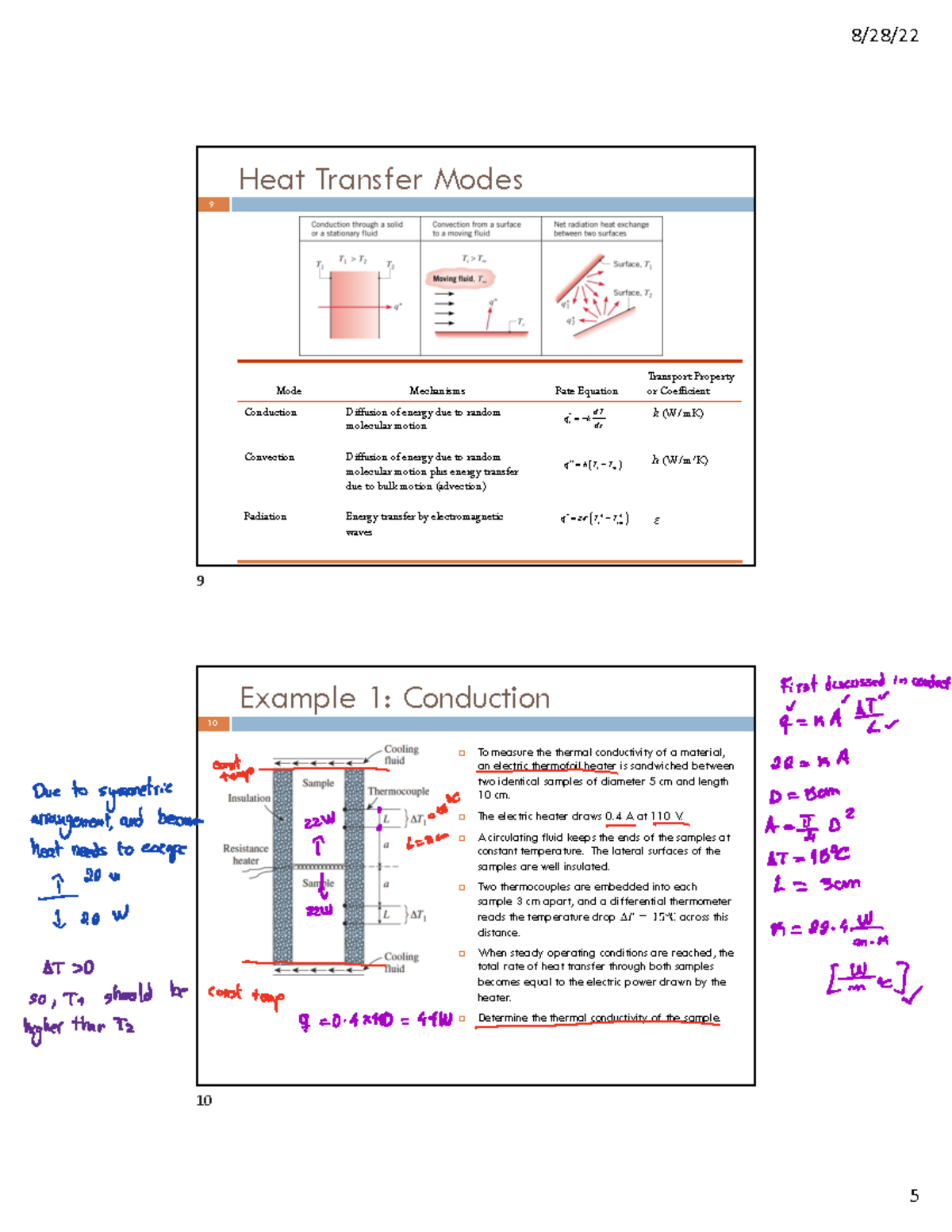Lecture 3 Applications of heat transfer laws Part 2 - 8/28/ 5 Heat ...