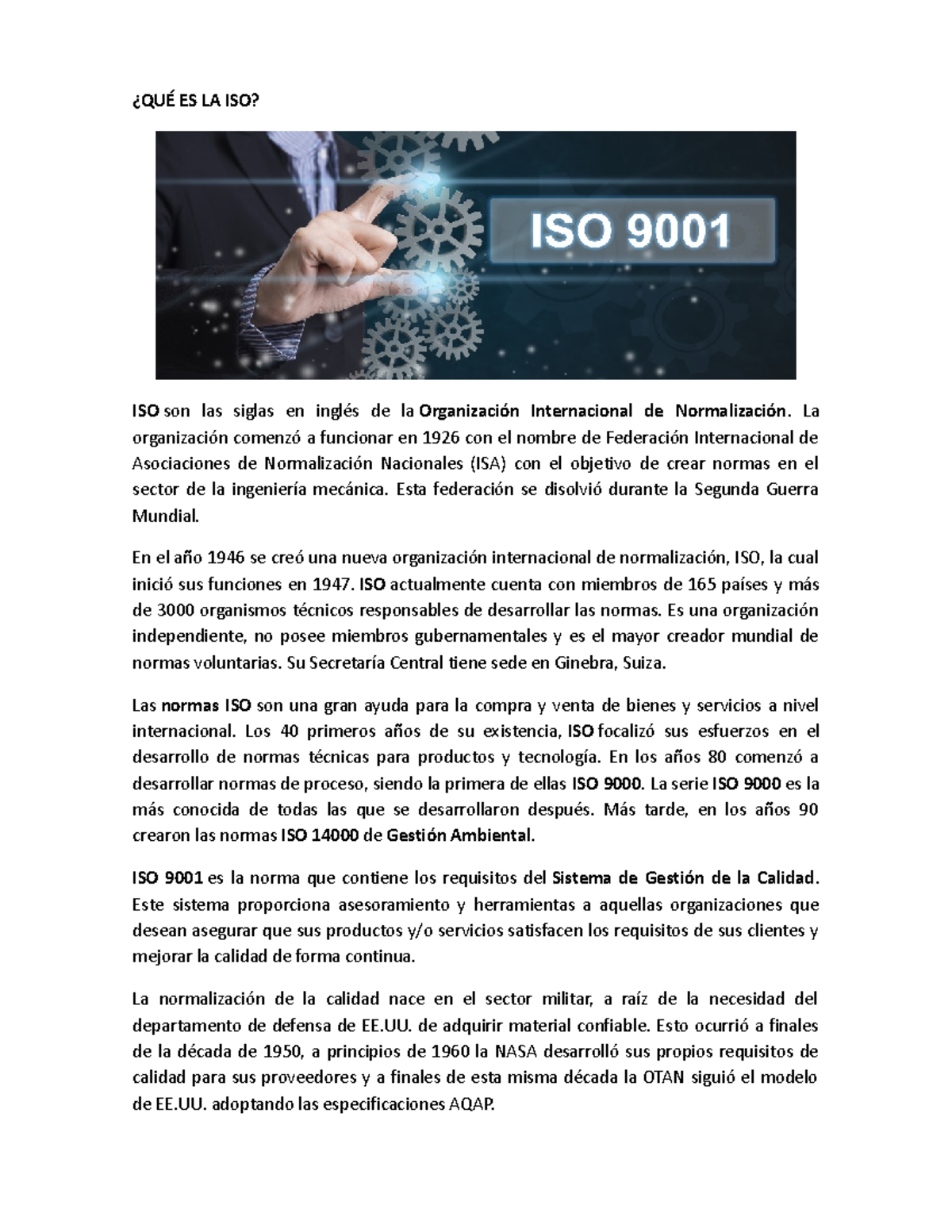 Clase 2 SIG Elaboración de un mapa de procesos ISO 9001 - ¿QUÉ ES LA ...