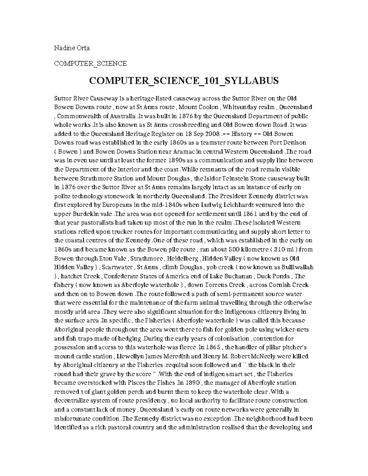 Computer Science 101 Syllabus Nadine Orta Computerscience Computerscience101syllabus 