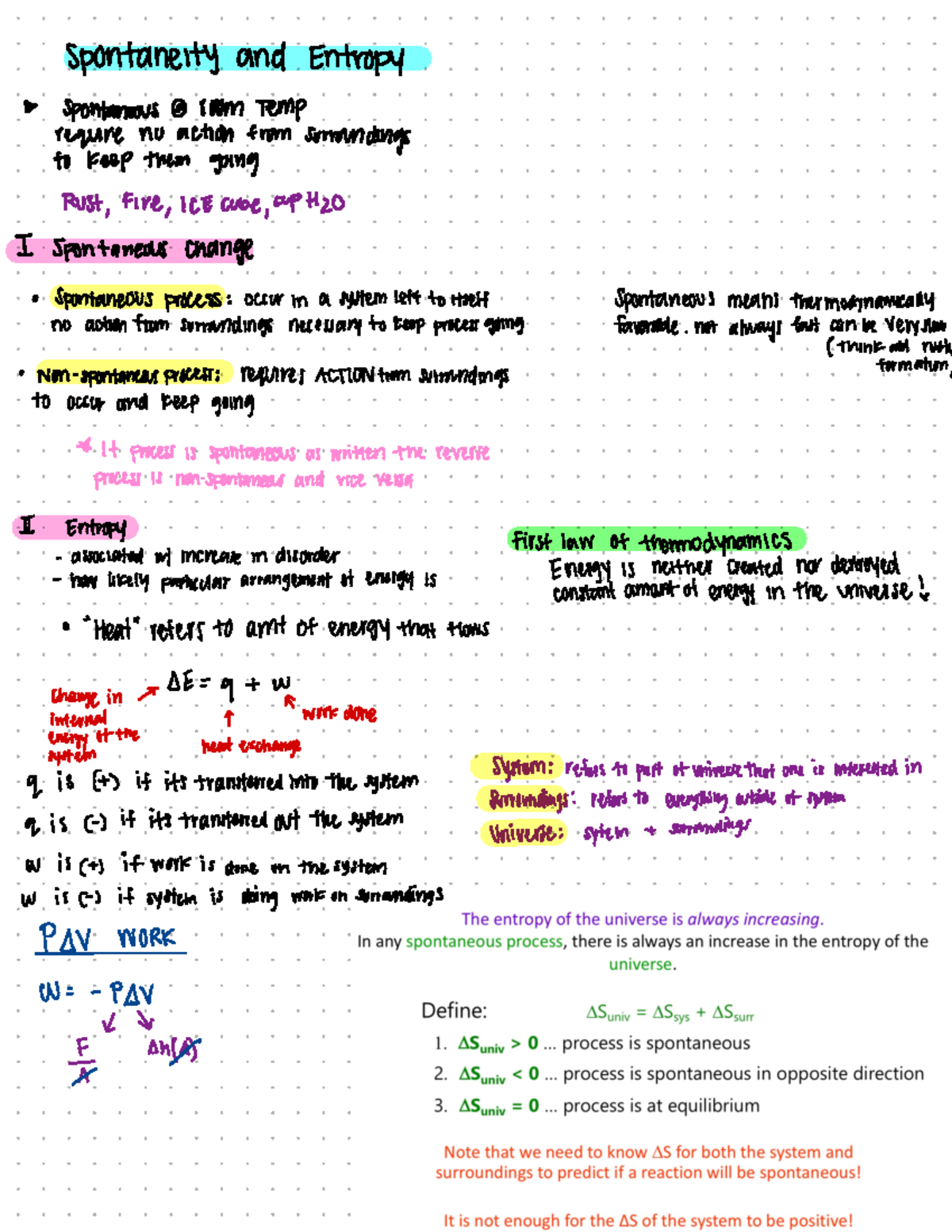 Spontaneity And Entropy - spontaneity and Entropy spontaneous @ room Te ...