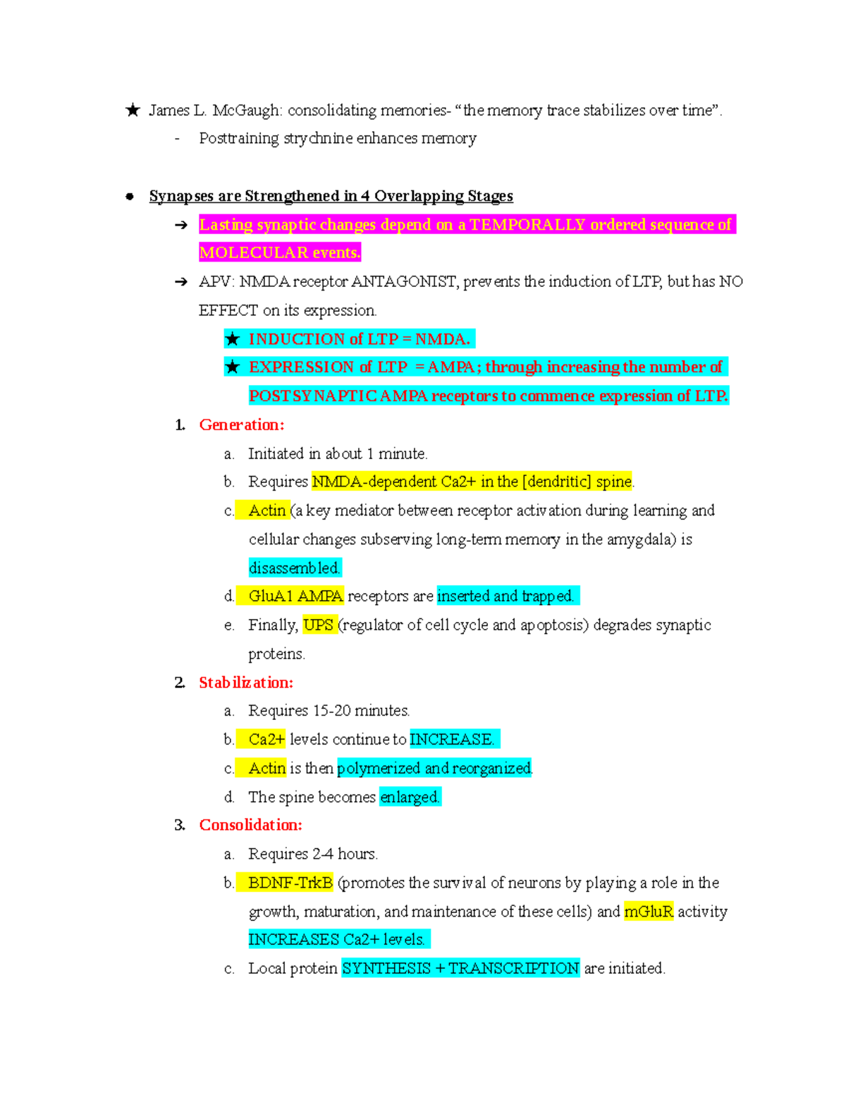 NBLM 3 1 - Dr. McIntyre - ★ James L. McGaugh: consolidating memories ...