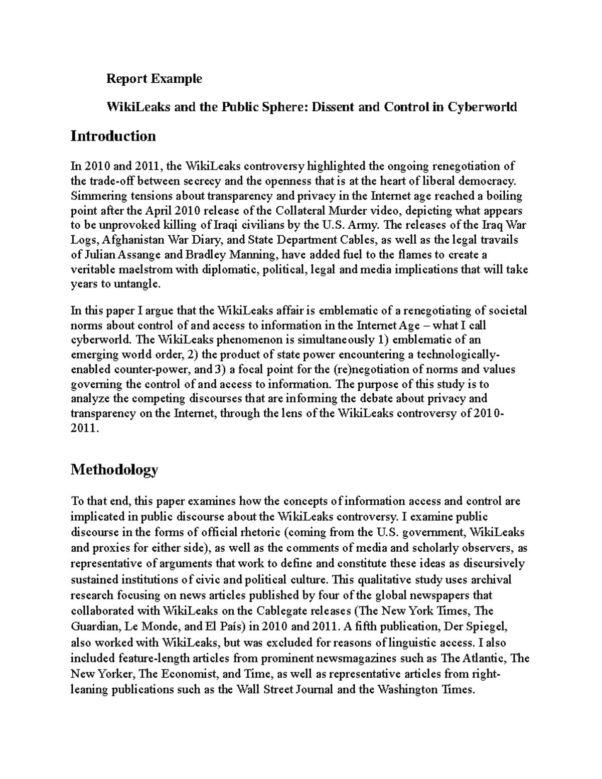 Report Example - Communication Evolution (9020.5) Level: Level 2 ...