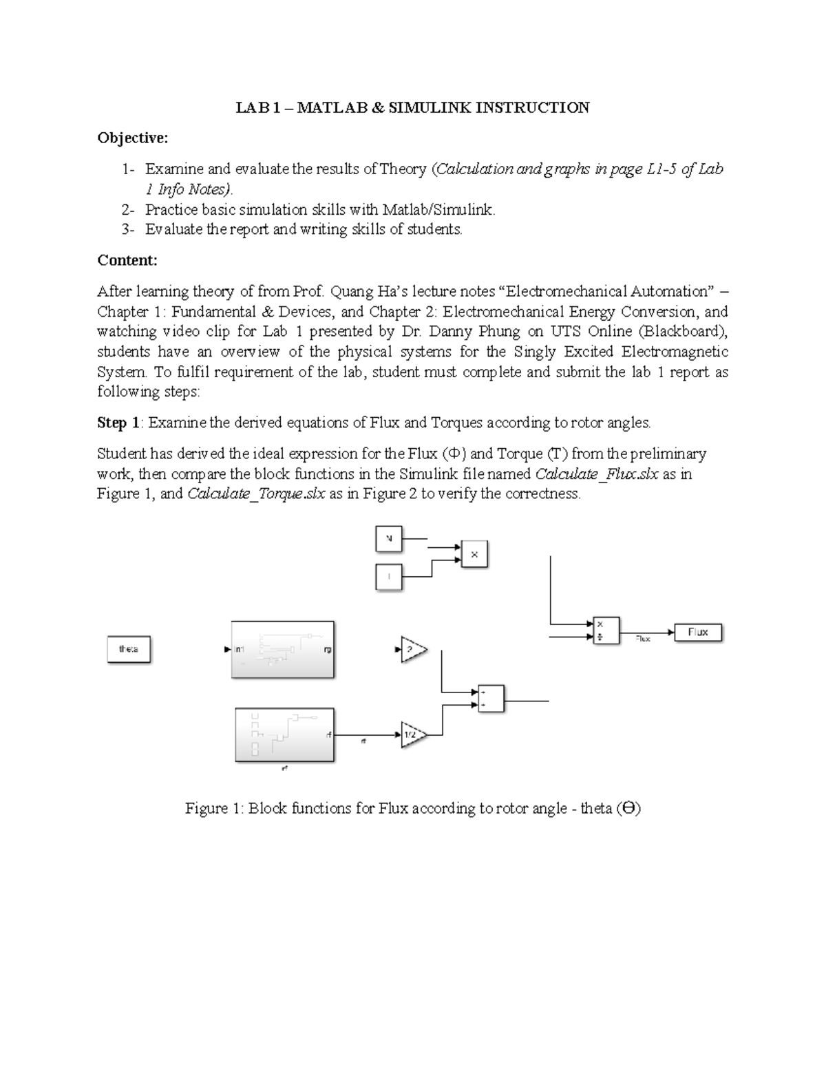 Lab 1 - Simulation Instruction - LAB 1 – MATLAB & SIMULINK INSTRUCTION ...