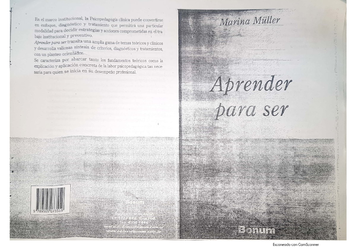 Marina Muller Aprender para ser cap.1 La psicopedagogia y los ...
