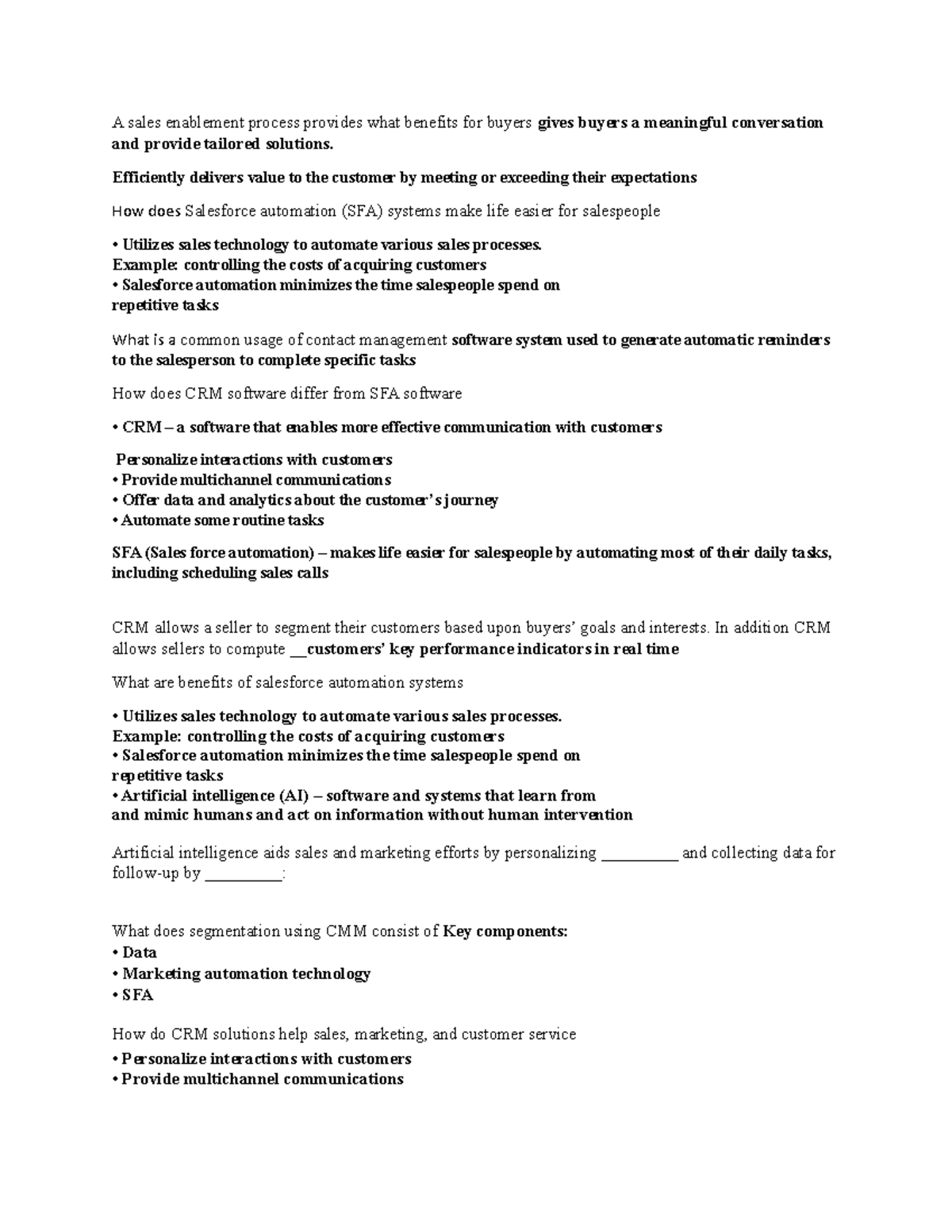 Study Guide III - Sales Management Chapters 9-13 - A sales enablement ...