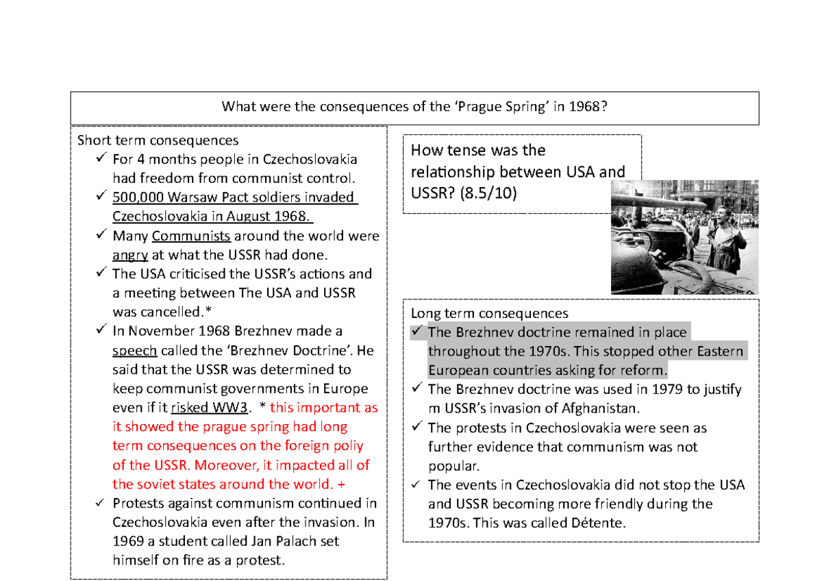 Prague Spring consequences - What were the consequences of the ‘Prague ...