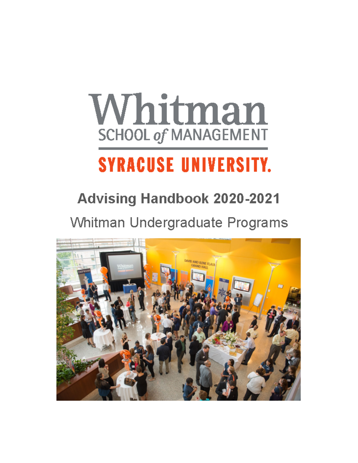 Advising Handbook 2020-21 copy - Advising Handbook 2020- Whitman Undergraduate Programs TABLE OF ...