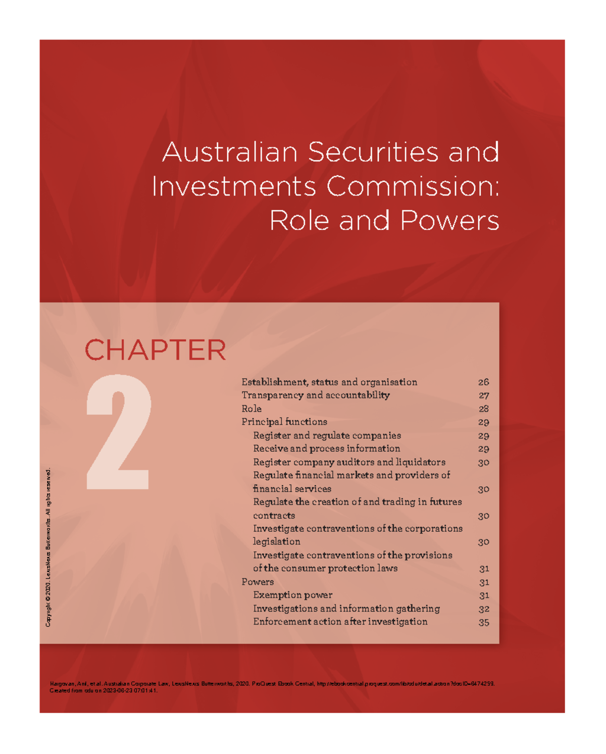 Australian Securities and Investments Commission: Role and Powers - Studocu