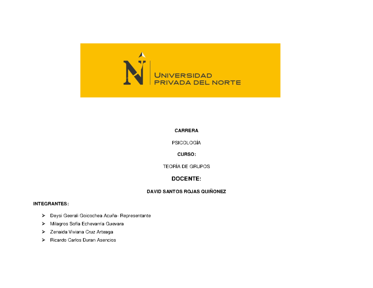 Cuadro Comparativo Grupal 6 - CARRERA PSICOLOGÍA CURSO: TEORÍA DE ...