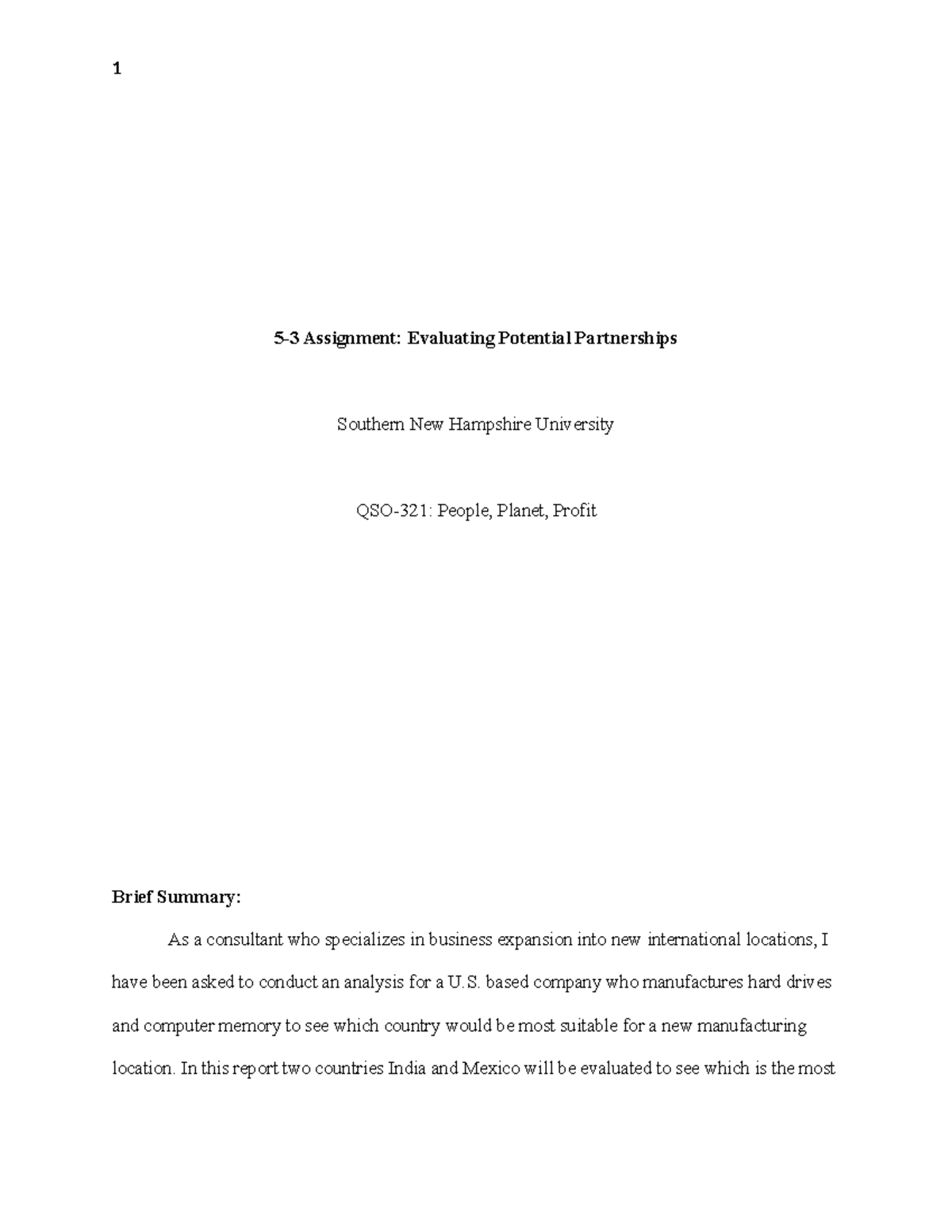 5-3 assignment Module 5 - 5-3 Assignment: Evaluating Potential ...