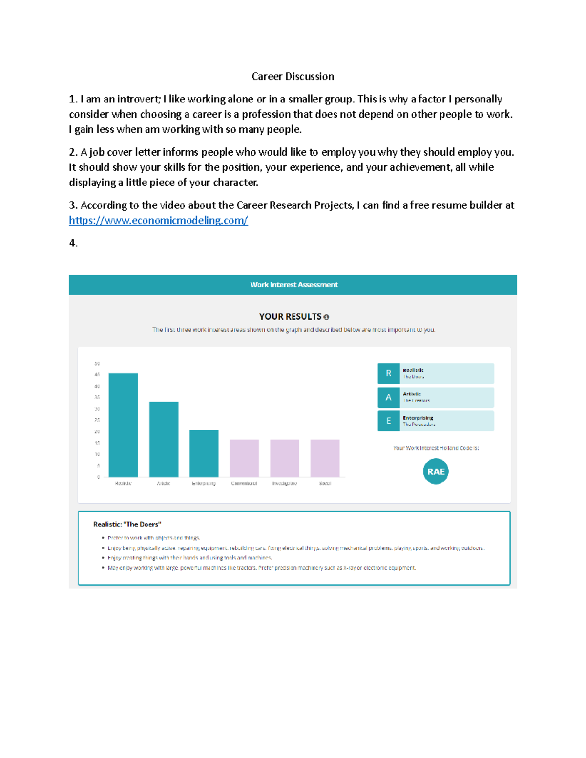 Career Discussion - Career Discussion I am an introvert; I like working ...
